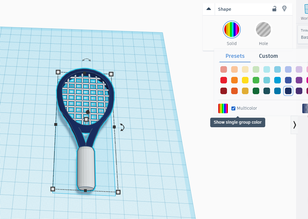 How to Make a Tennis Racket on Tinkercad (Instructable) : 18 Steps ...