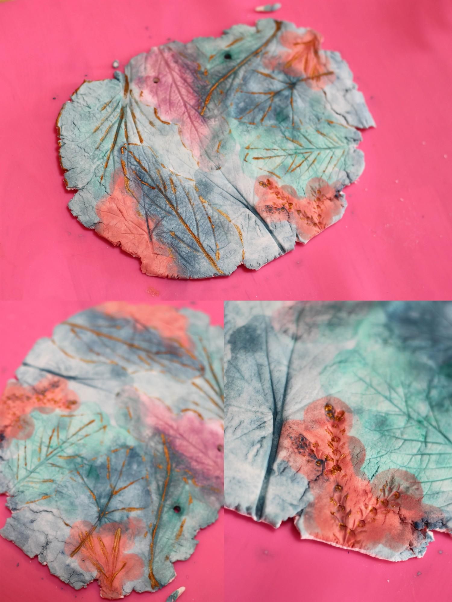 Clay Leaf Decoration Made With Homemade Air Dry Clay : 4 Steps (with ...