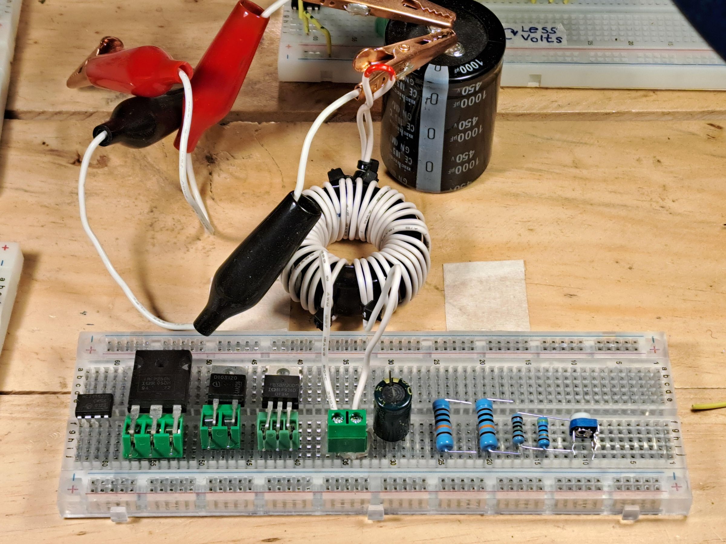 DIY Boost Converter: High Voltage Without Special ICs : 7 Steps ...