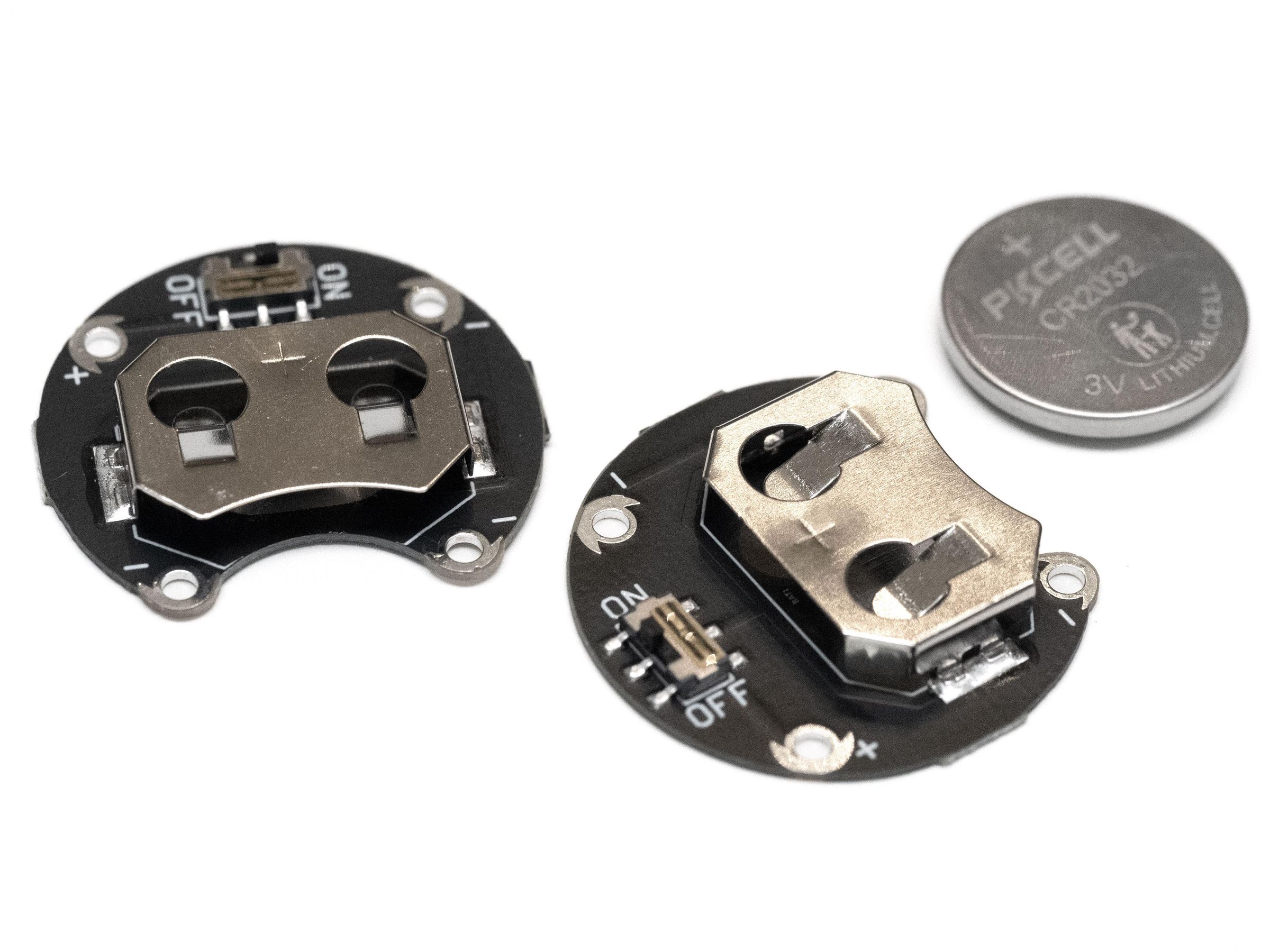 Sewable CR2032 Coincell Battery Holder With Switch : 4 Steps (with ...