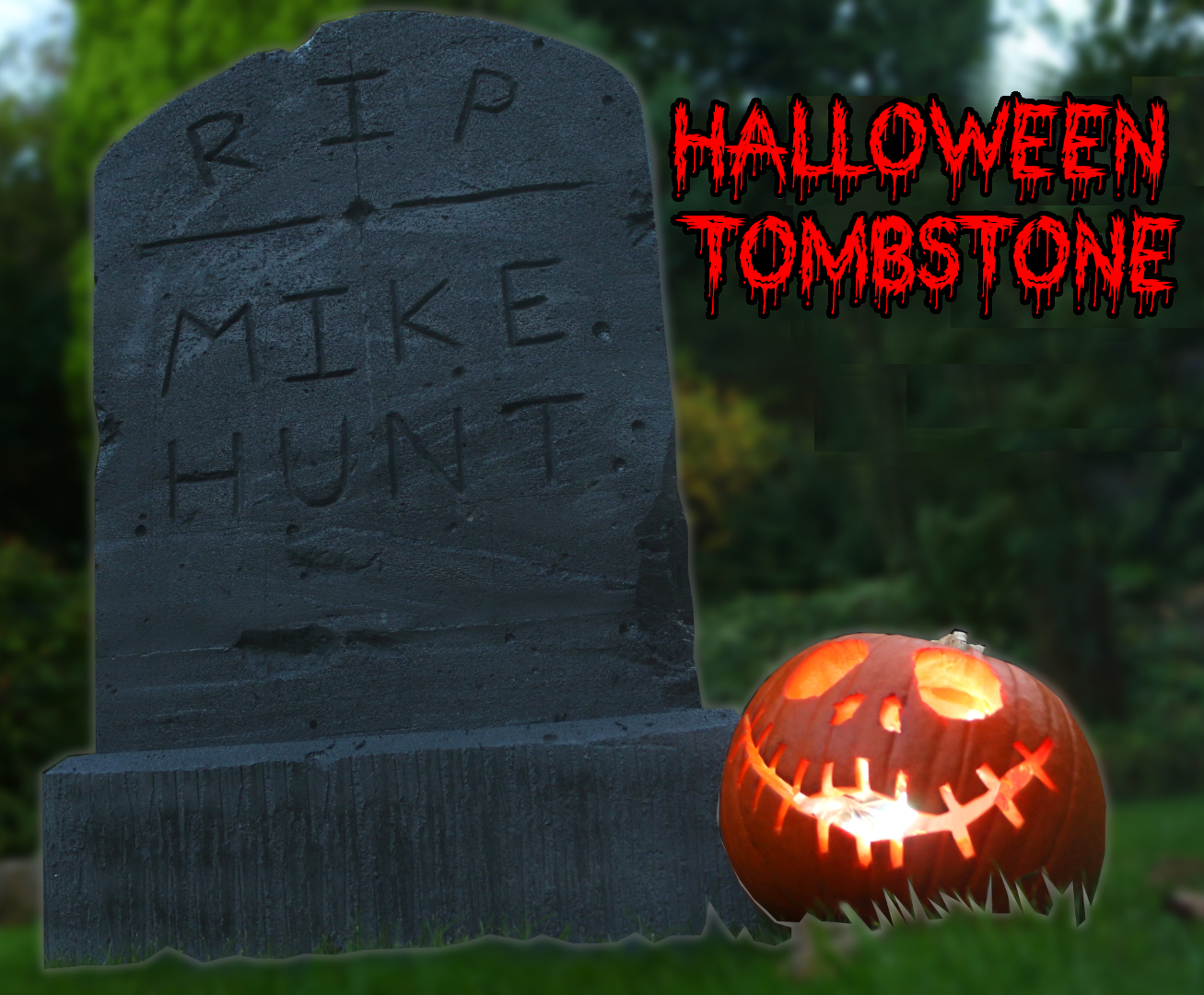 How to Make a Halloween Tombstone From Breeze Blocks : 5 Steps ...