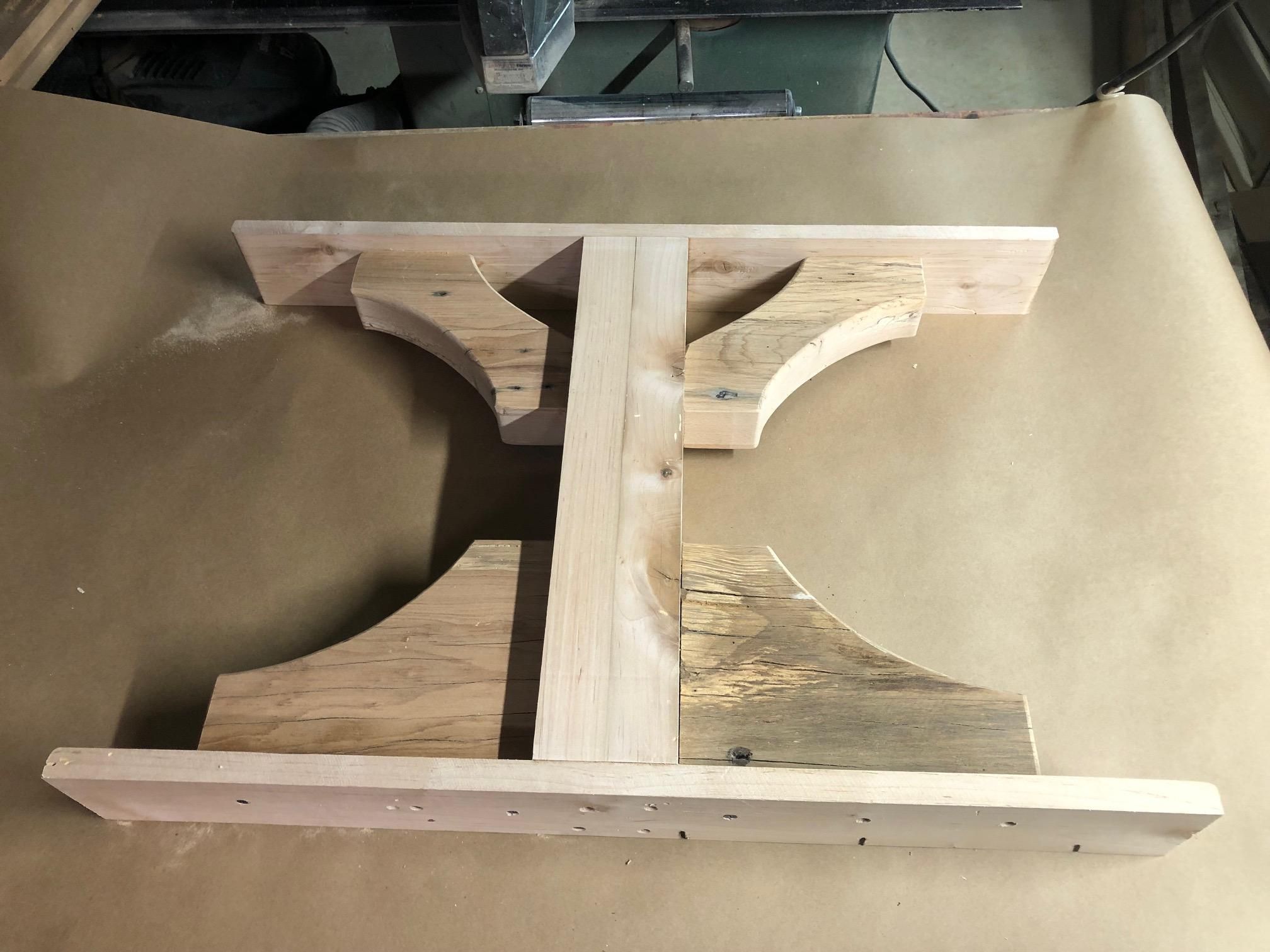 Reclaimed Barn Wood Trestle Table : 10 Steps (with Pictures ...