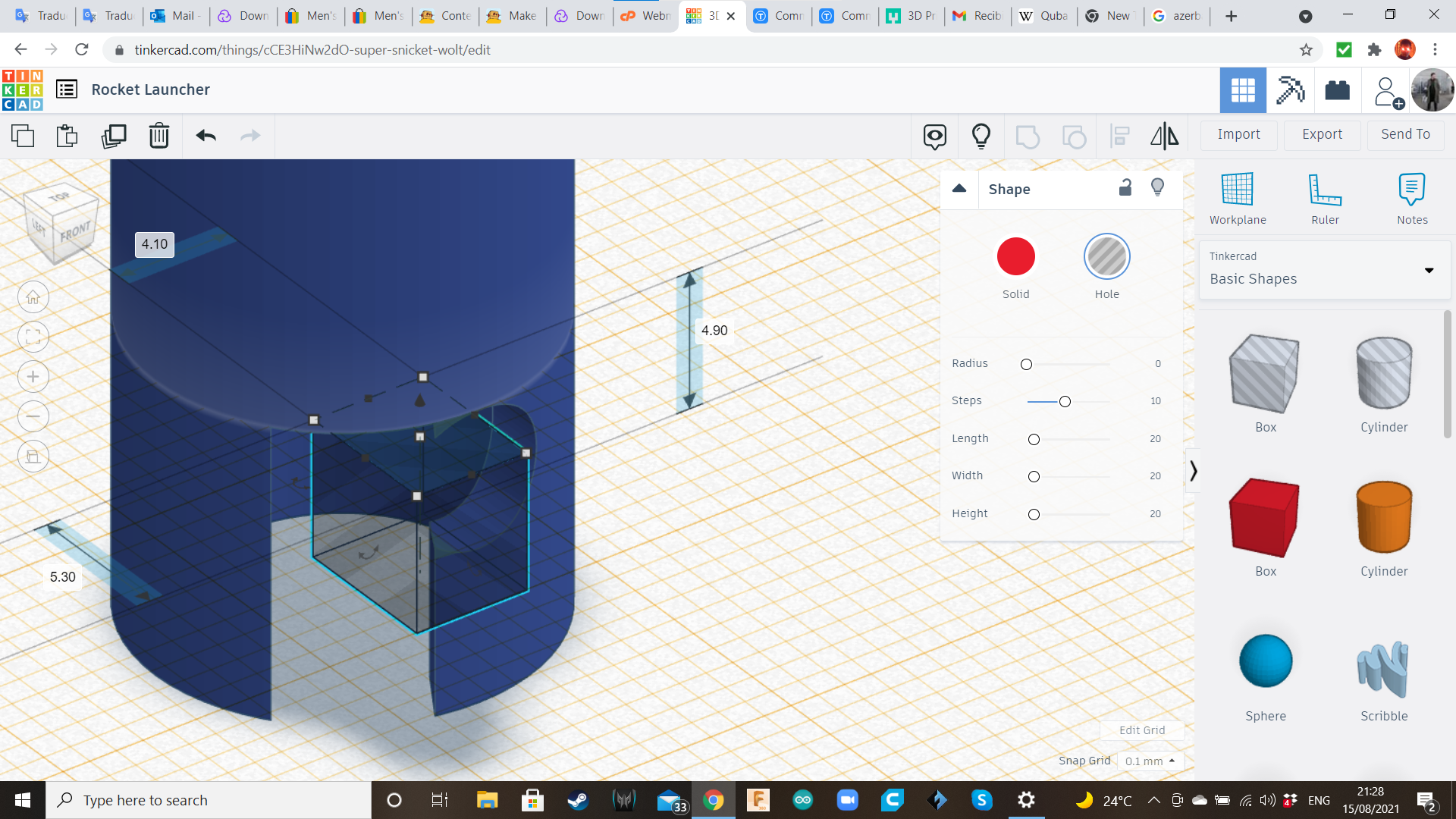 Tinkercad Robotics for School: Rocket Launching Mini-bot : 32 Steps ...