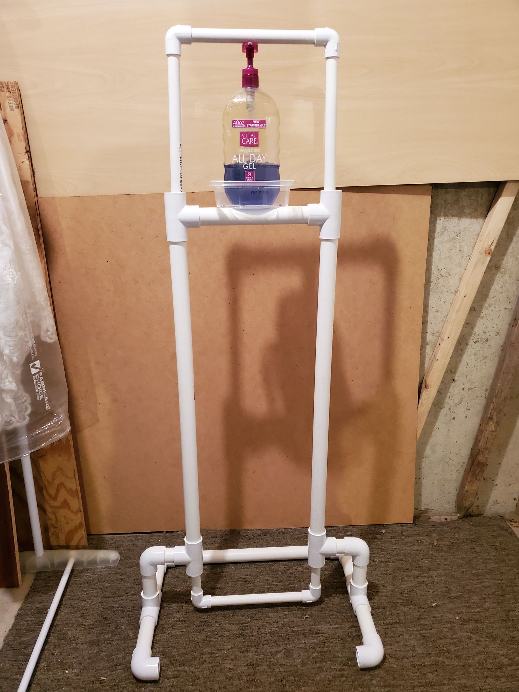 No Touch PVC Foot Pump Hand Sanitizer Dispenser : 4 Steps (with ...