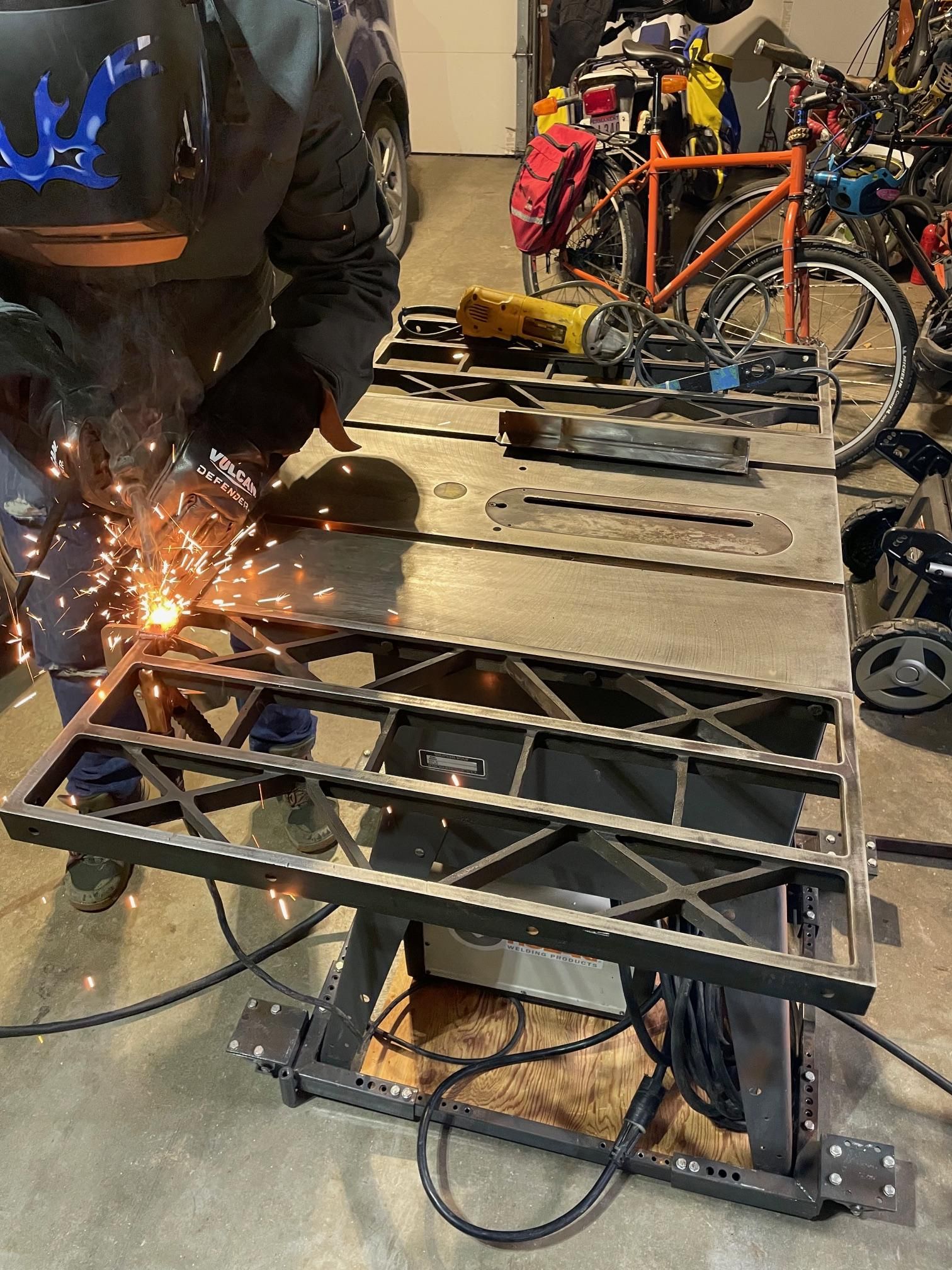 From Sawdust to Sparks: Transform an Old Table Saw Into a Budget-Friendly Welding Table : 7 ...