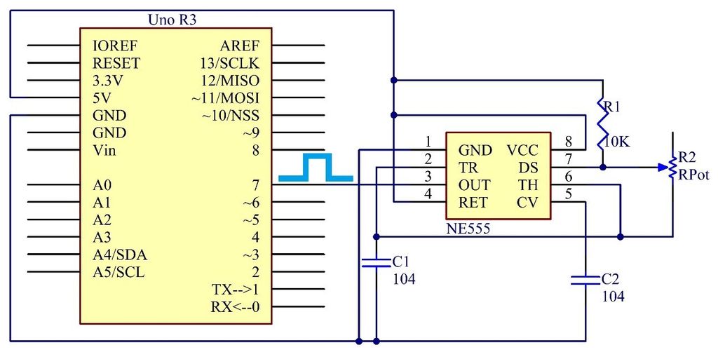 NE555 With Arduino Uno R3 : 6 Steps - Instructables