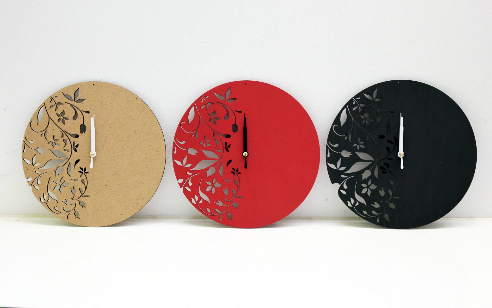 Laser Cut Wood Clock - Modern Floral Design - Instructables