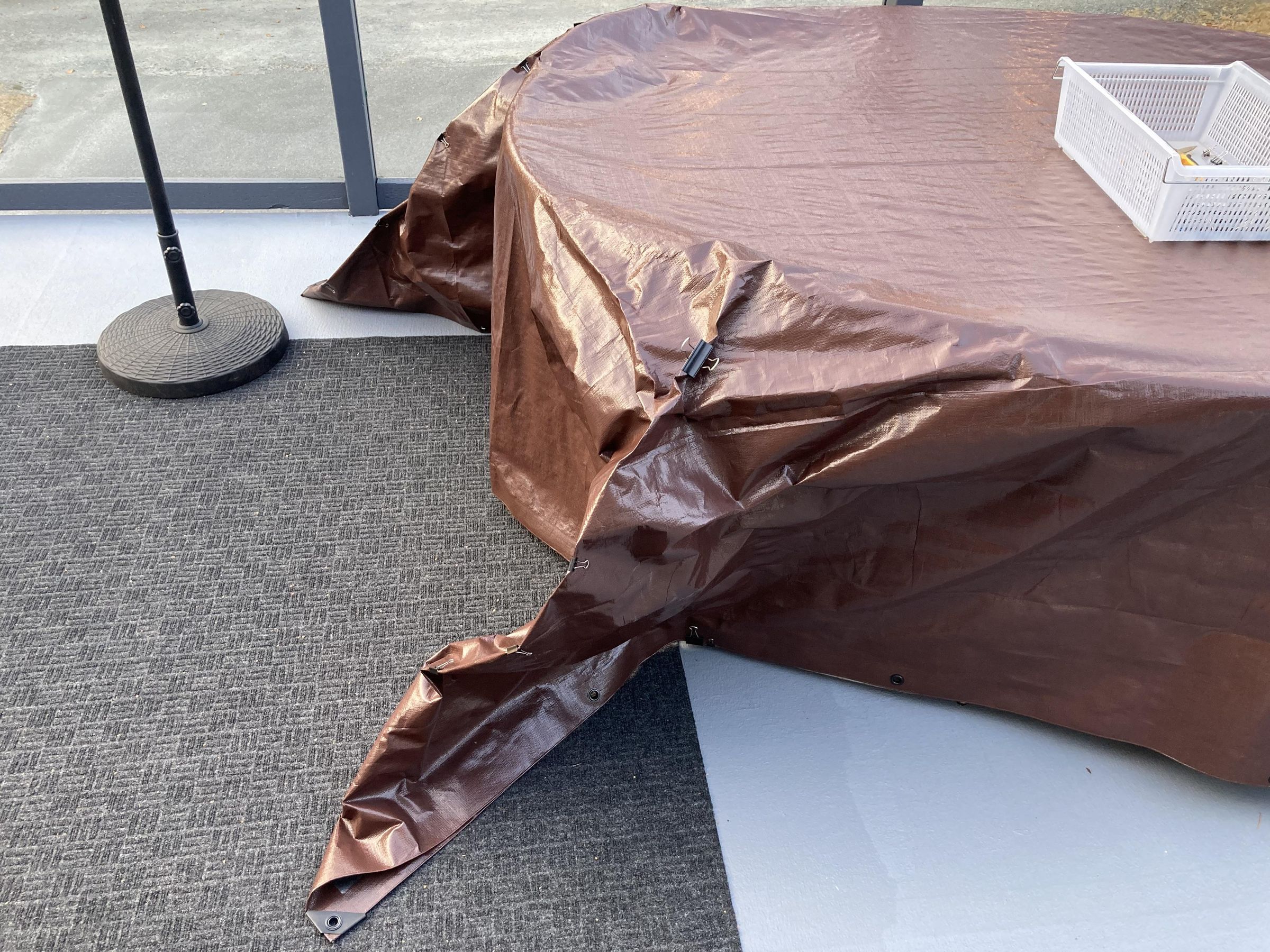 Tarp Outdoor Patio Furniture Cover- With Fused Tarp Seams by Melting ...