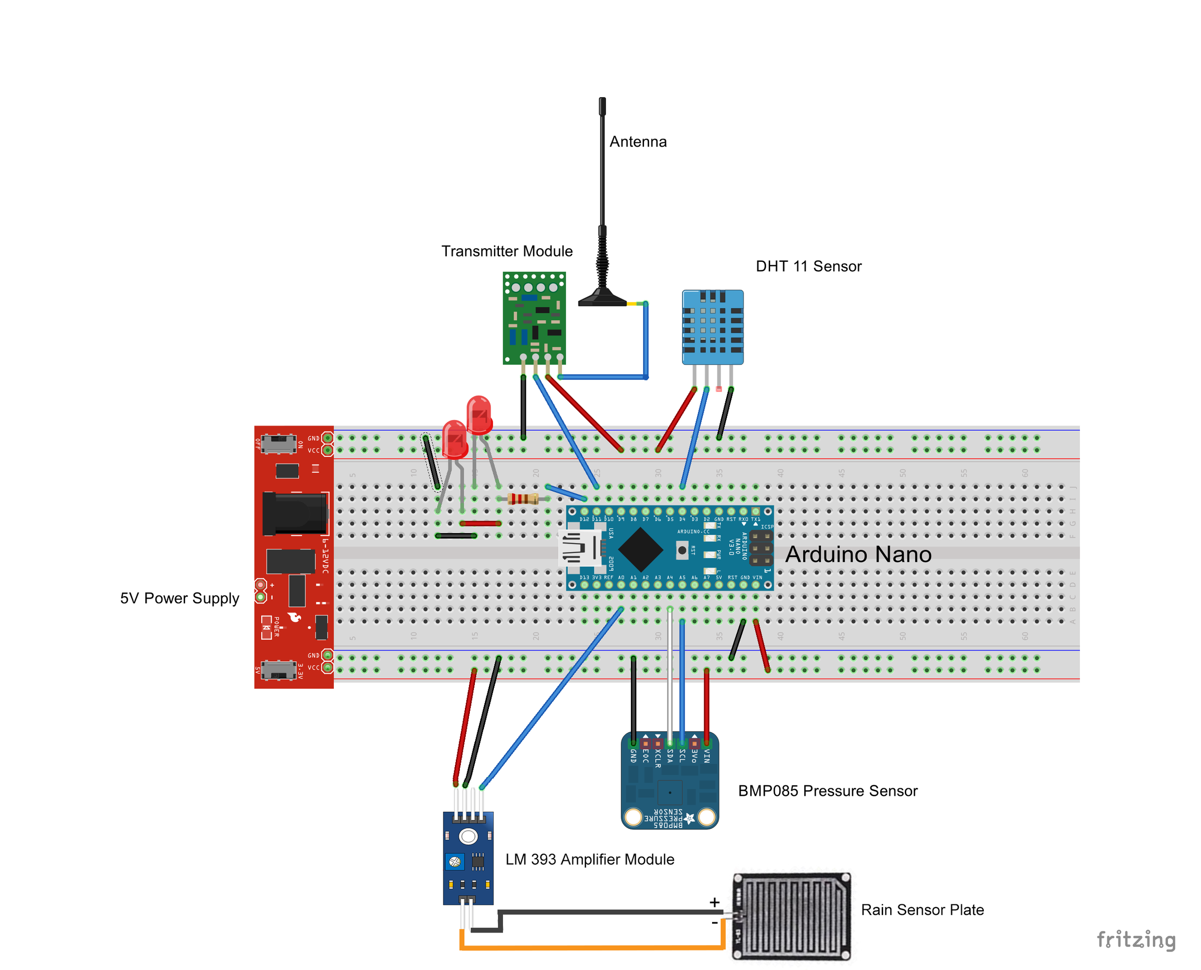 WIRELESS AUTOMATED WEATHER STATION USING ARDUINO : 8 Steps (with ...