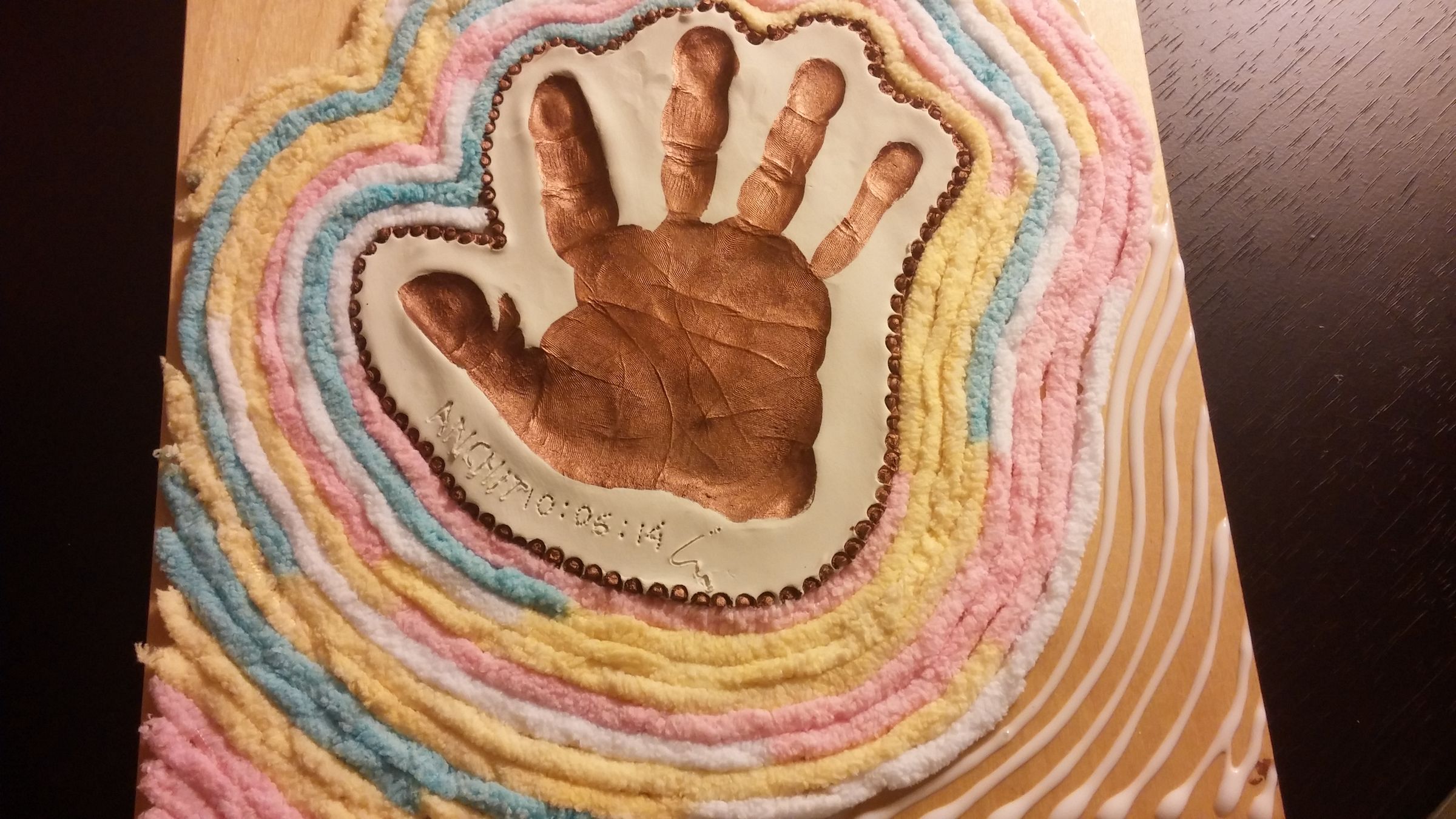 Framed Hand-print With Yarn and Cardboard : 6 Steps - Instructables