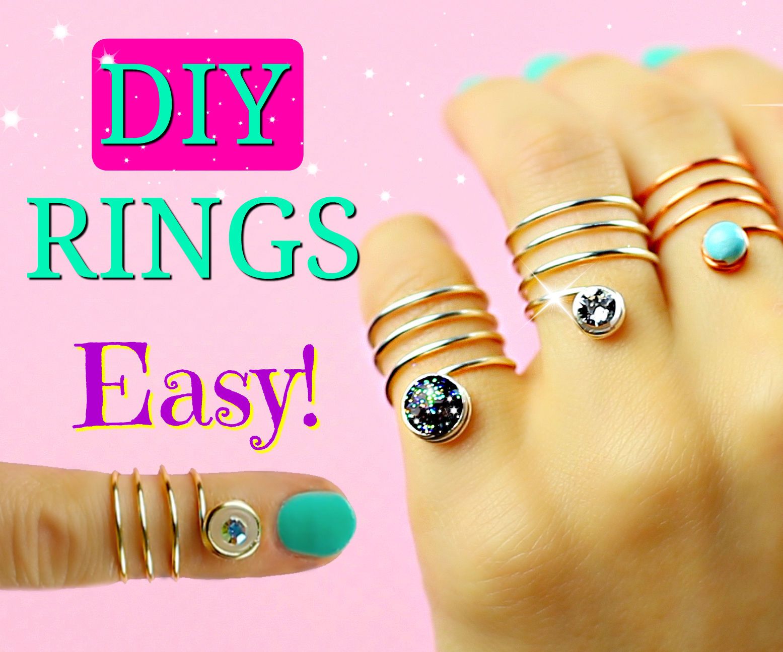 DIY Rings - Galaxy, Diamond, Opal.. No Tools! : 6 Steps (with Pictures ...