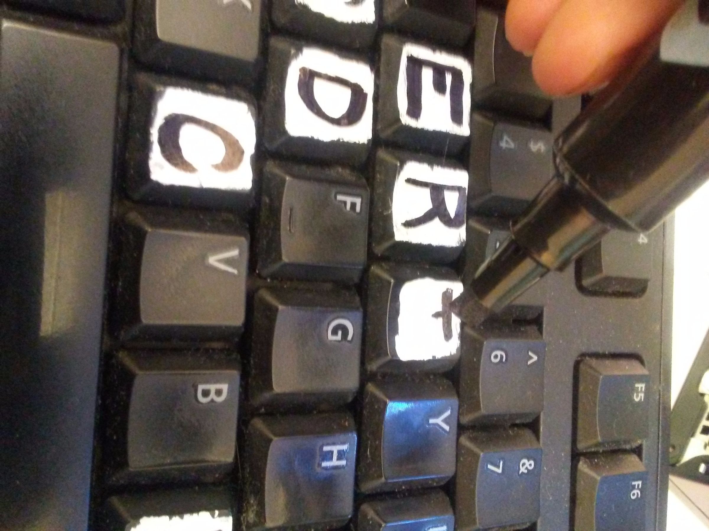 Replace Letters (or Make Bigger Letters) on Computer Keyboard : 3 Steps ...