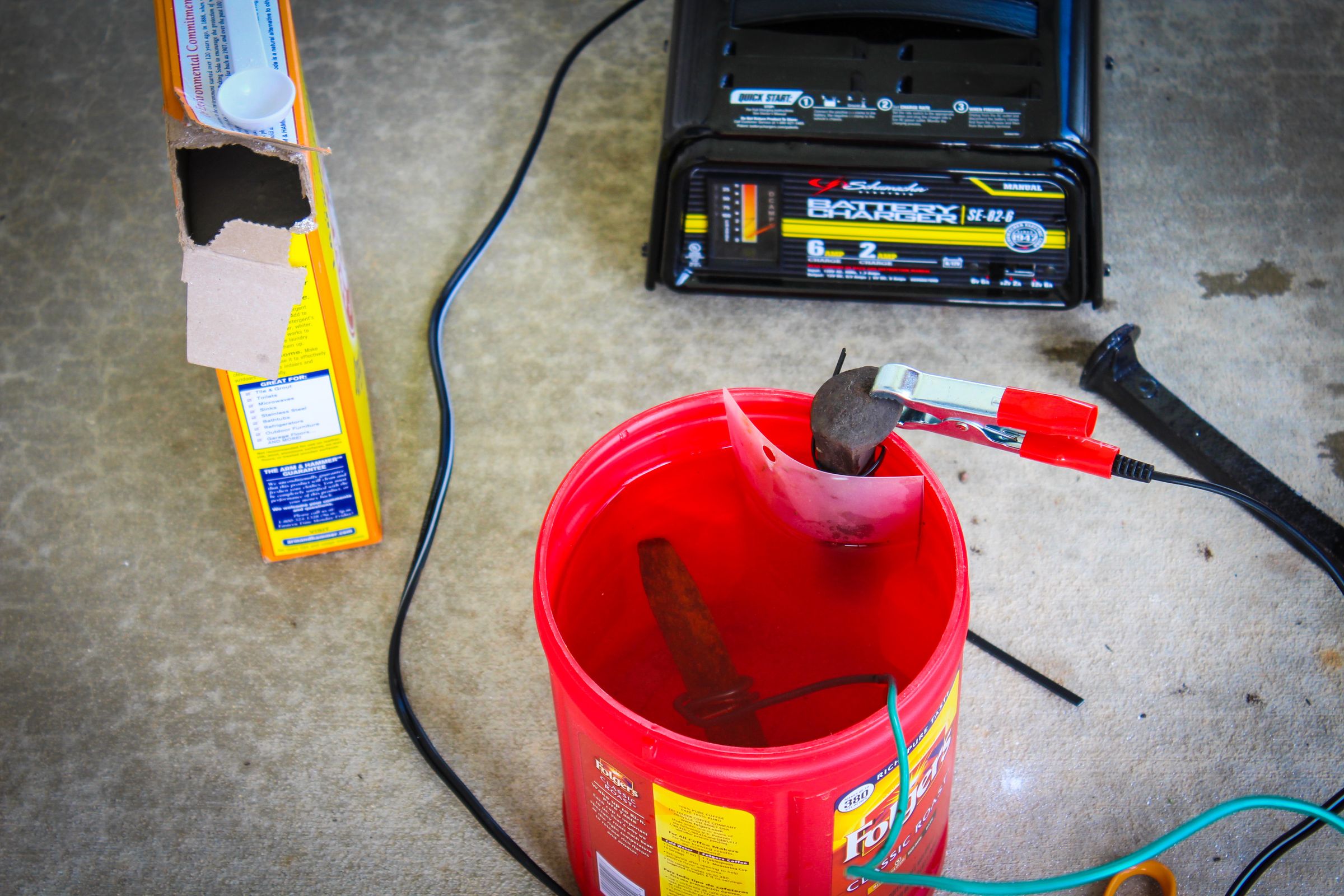 Electrolysis for Rust Removal – Coffee Container : 17 Steps (with ...