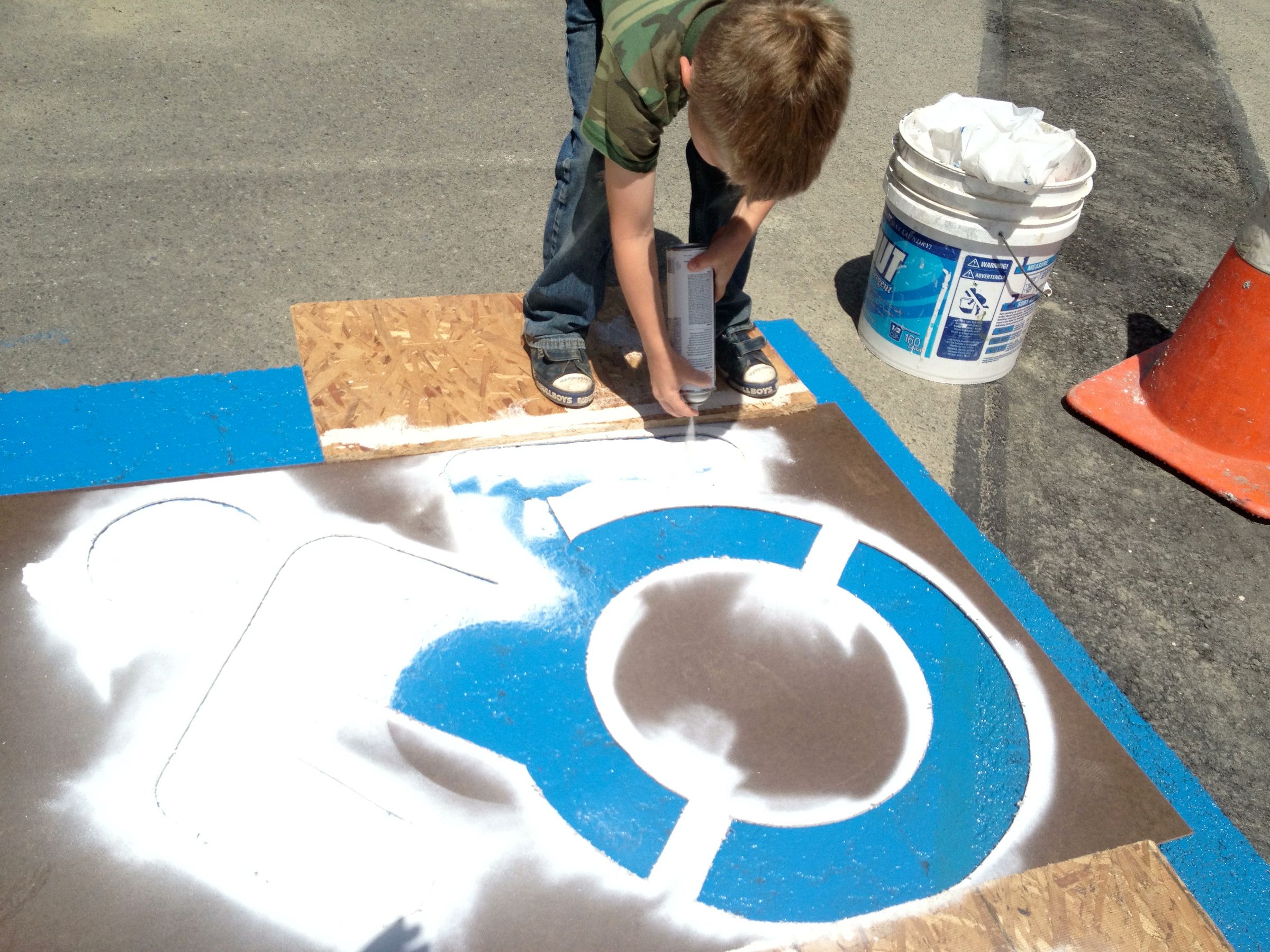 Stencil for Disability Parking Space : 6 Steps (with Pictures ...