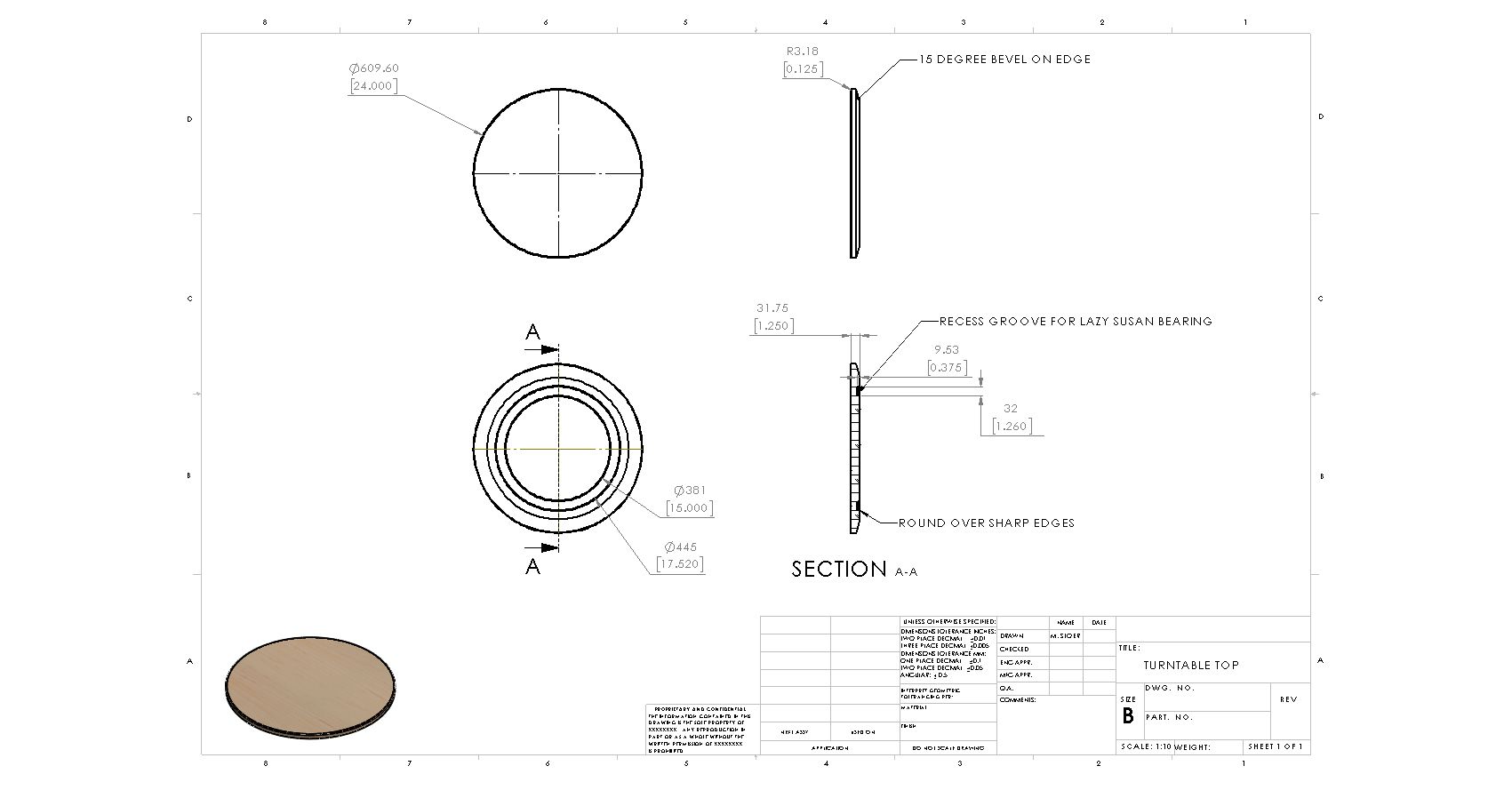 Make a Large Round Dining Table With Turntable : 10 Steps (with ...