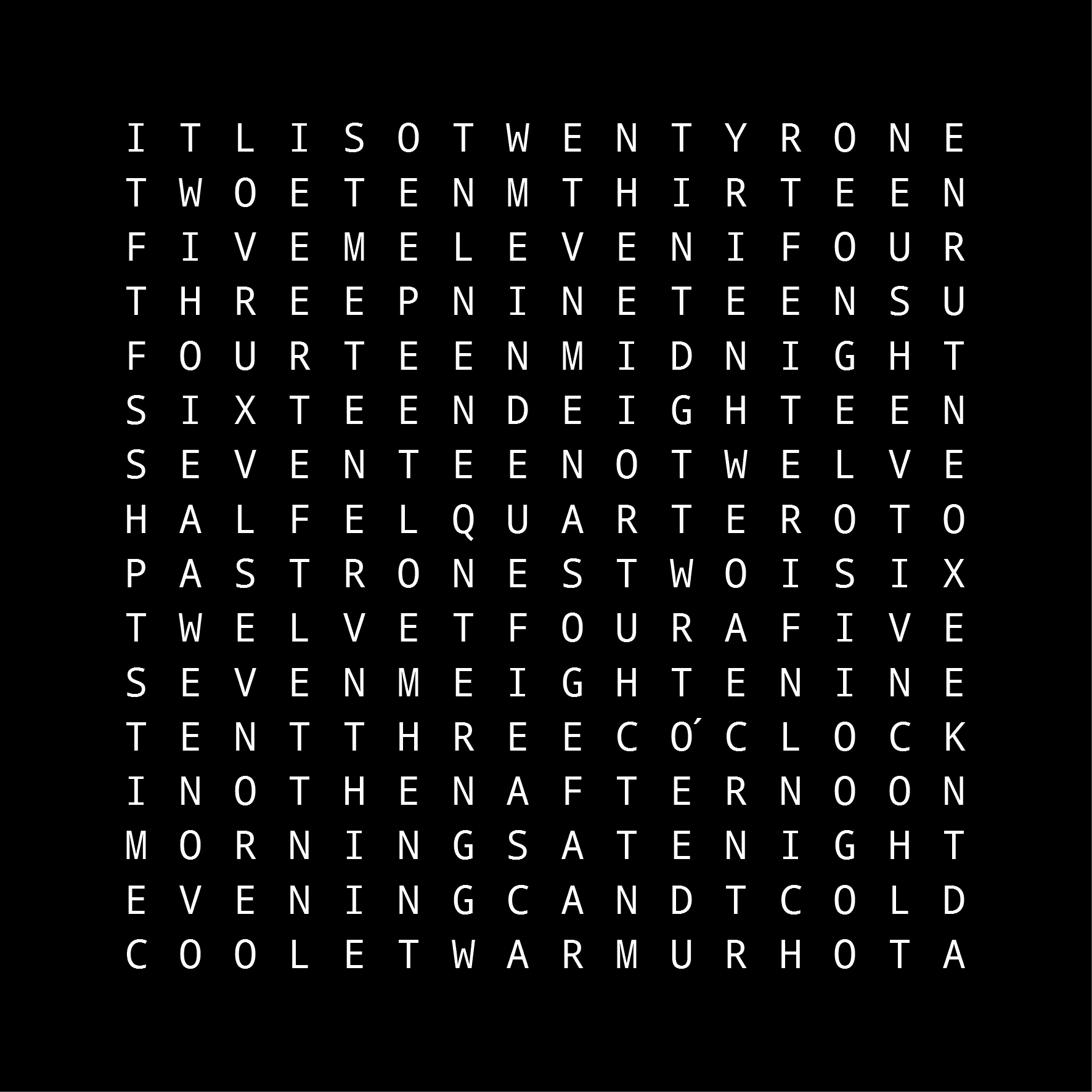 Wordclock : 15 Steps (with Pictures) - Instructables