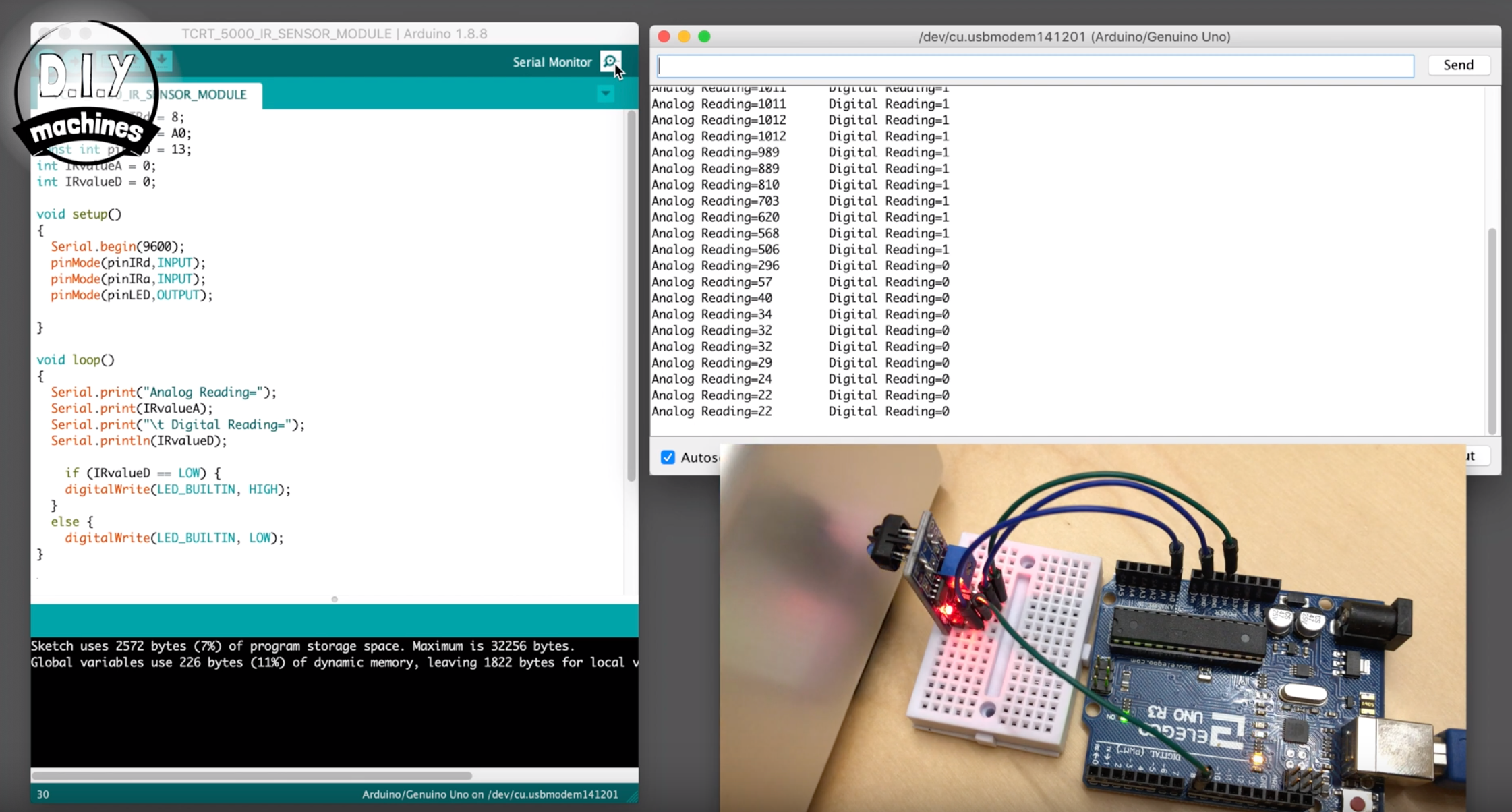 TCRT5000 Infrared Reflective Sensor - How It Works and Example Circuit ...
