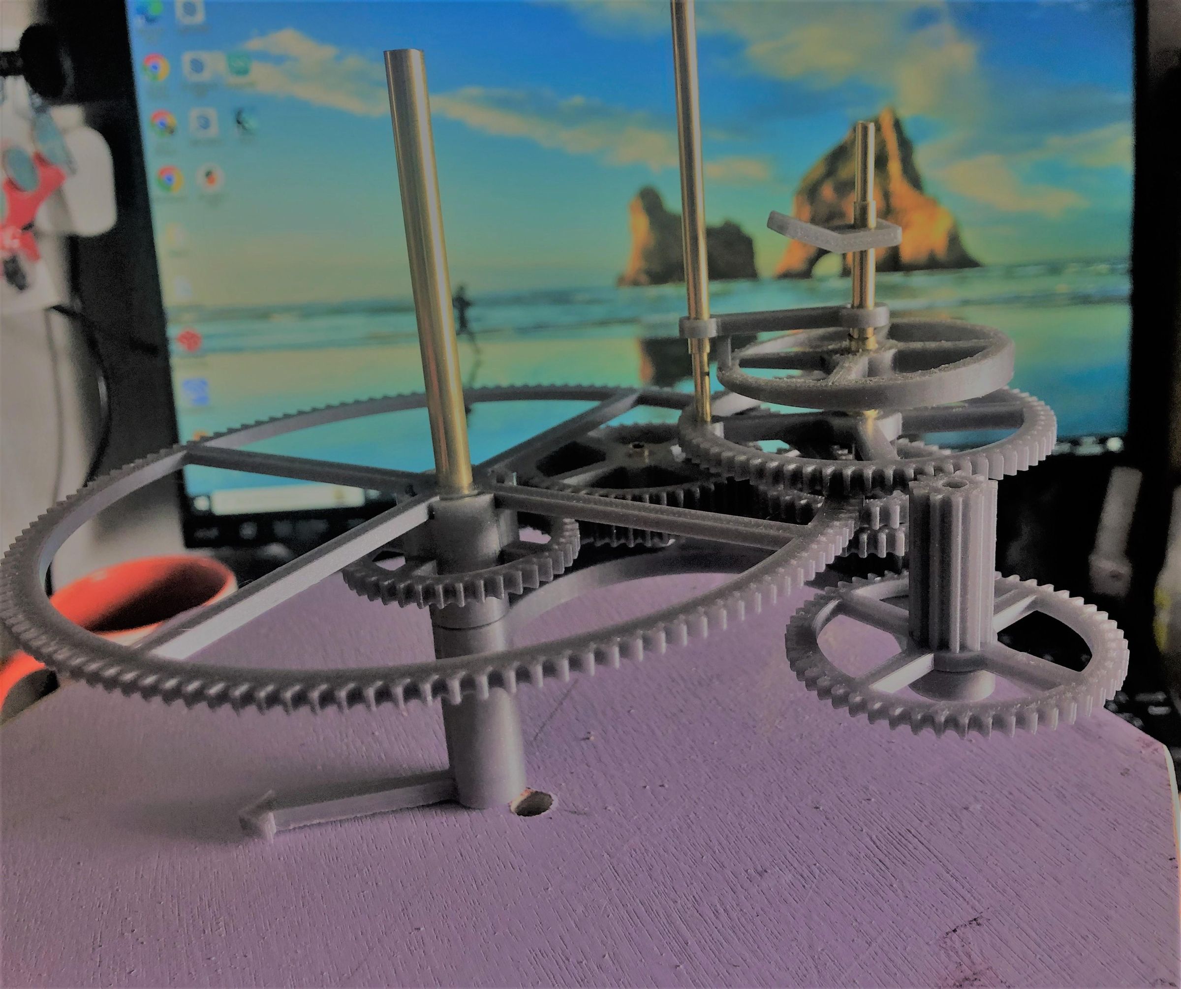 Sun, Earth and Moon Model (Tellurion / Orrery) With 3D Printed Parts ...