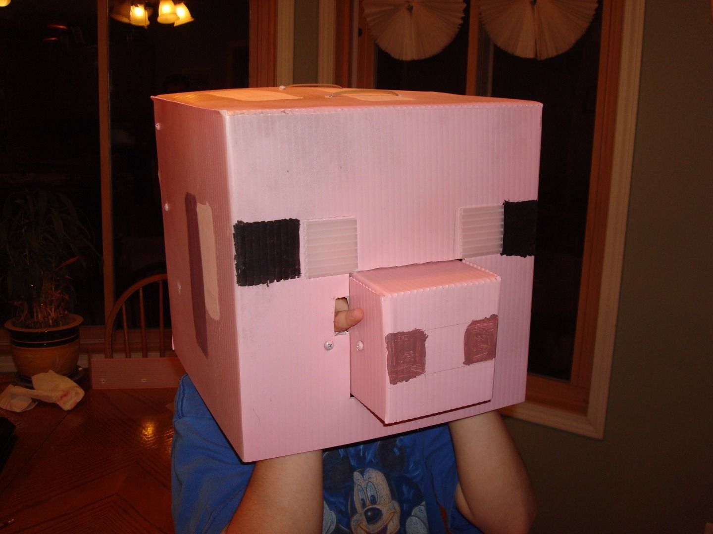 Minecraft Pig Halloween Costume Head Coroplast : 8 Steps (with Pictures ...