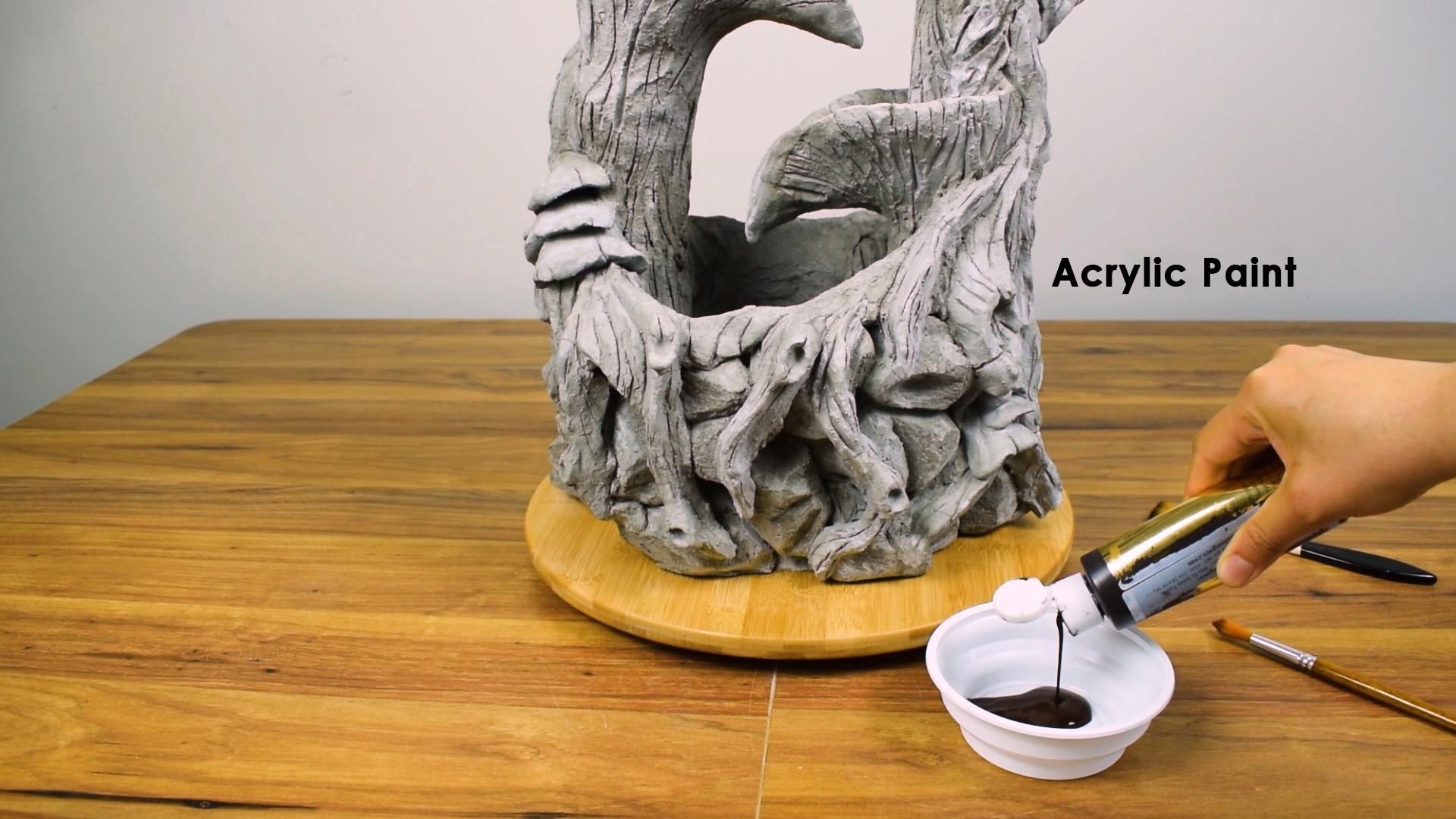 Concrete Tree Fountain - Faux Bois : 9 Steps (with Pictures ...