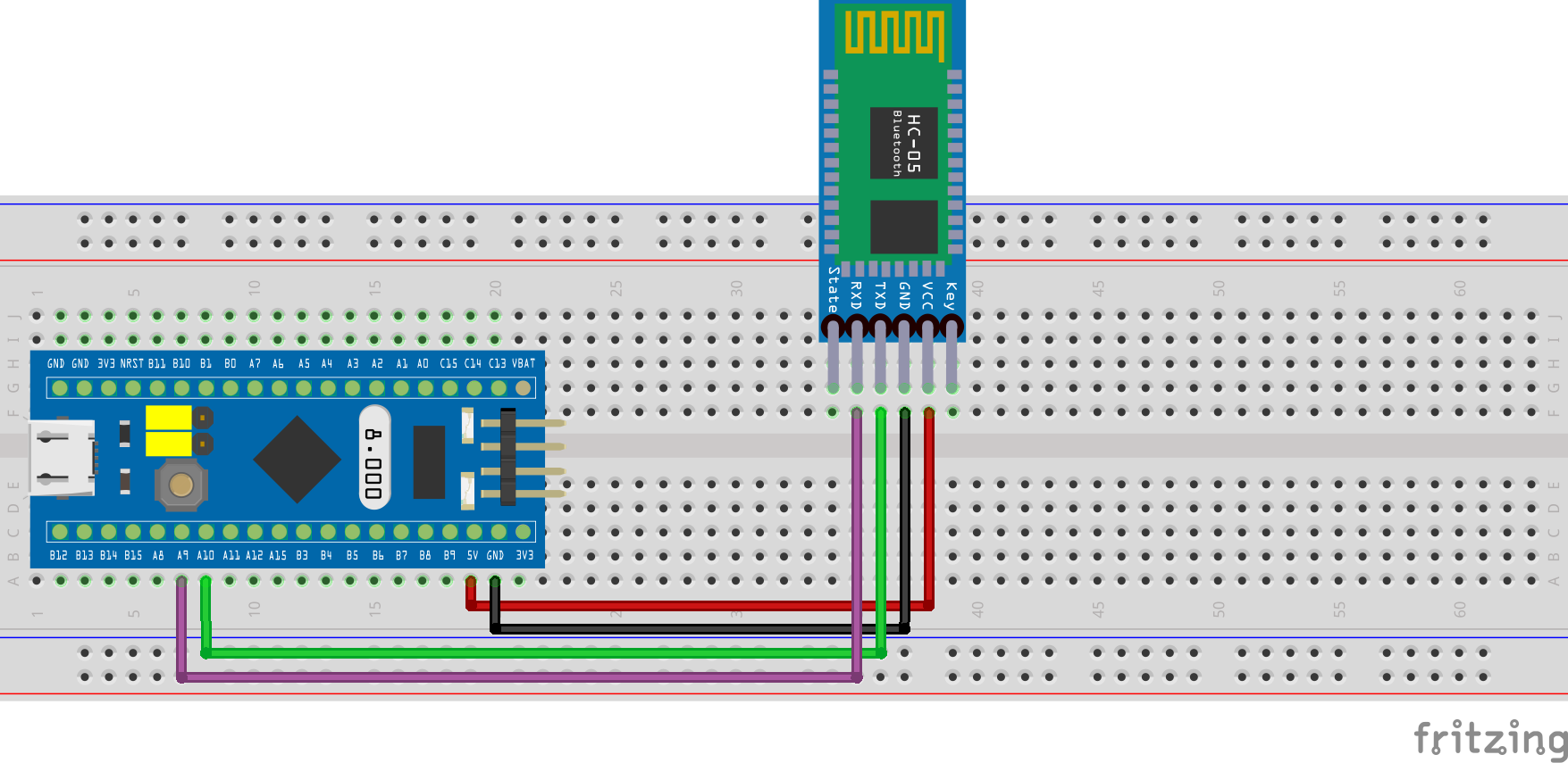 HC05 Bluetooth Module Interfacing With STM32F401CCU : 4 Steps ...