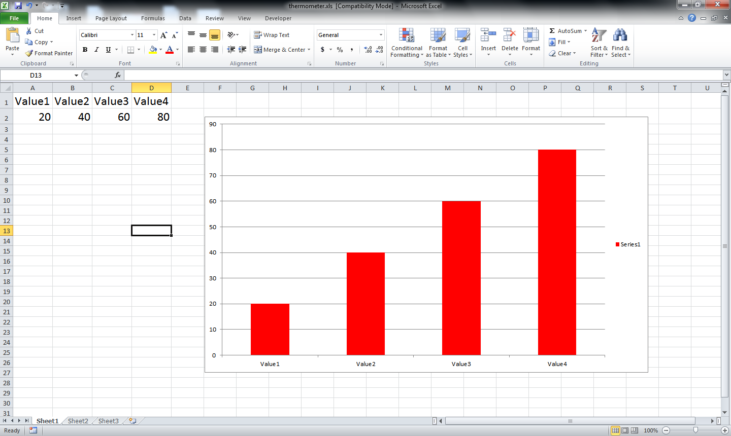 Thermometer Graph in Excel : 6 Steps - Instructables