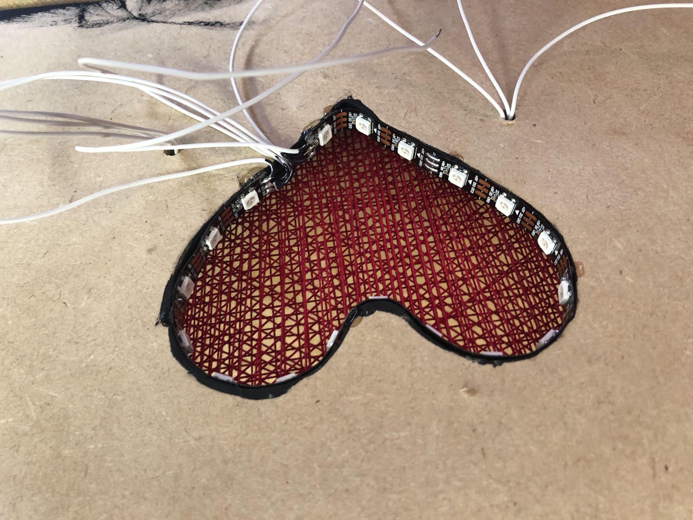 String Art Cardiac Line With Heart and LED's : 8 Steps (with Pictures ...