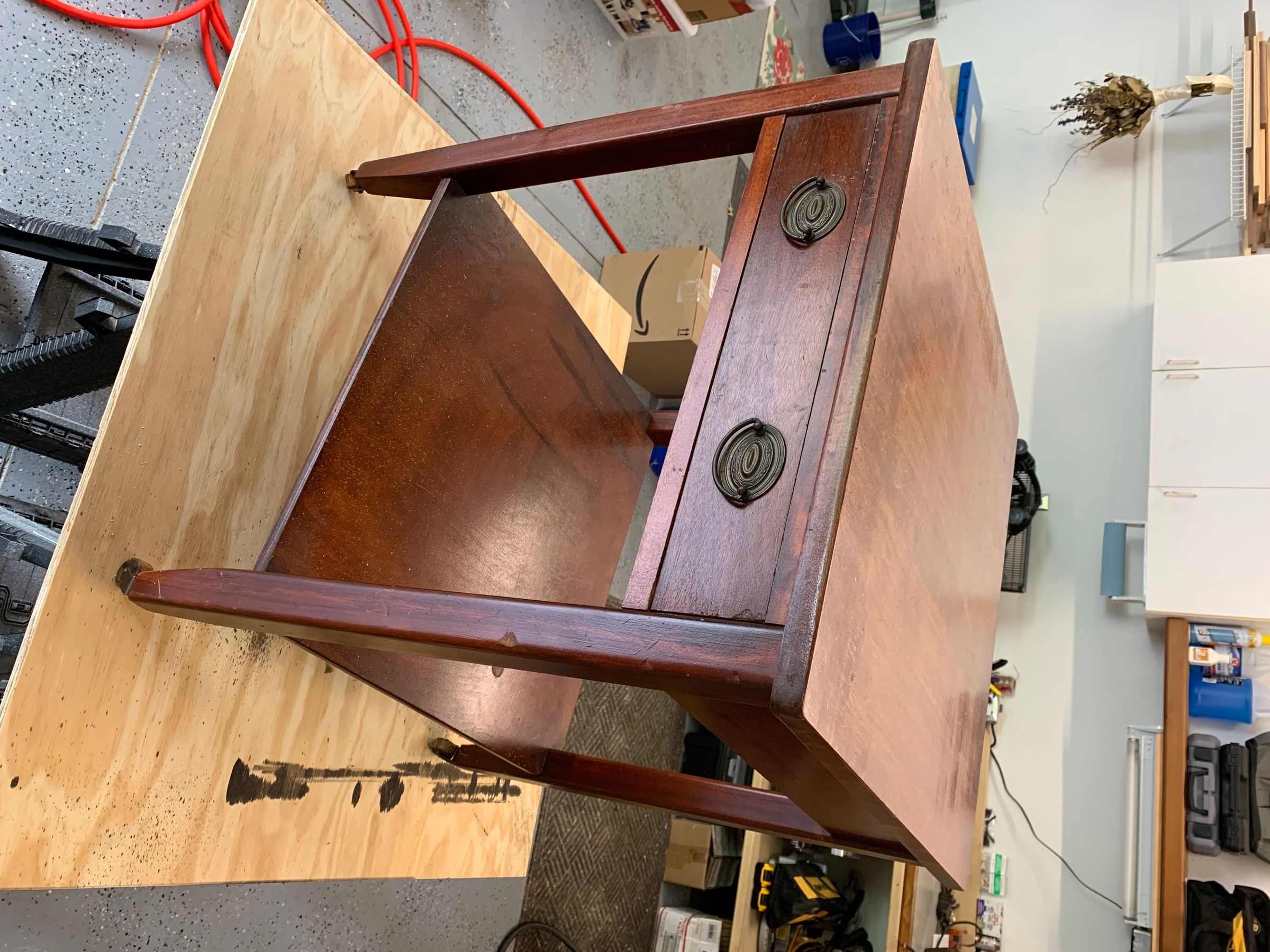 Child's Coloring Table Upcycled From Old Side Table : 9 Steps (with ...