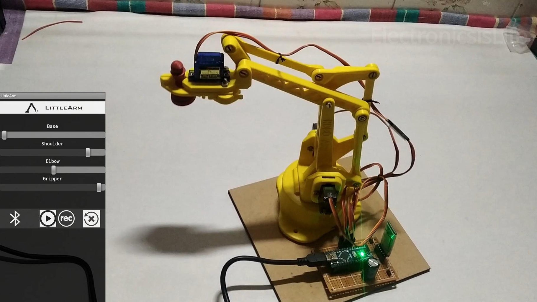 Diy Smartphone Bluetooth Controlled Robot Arm Using Arduino Hc 05 6 Steps Instructables