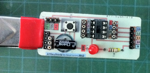 Arduino Attiny85 Programmer Shield On Pcb Attinyshield 9 Steps Instructables