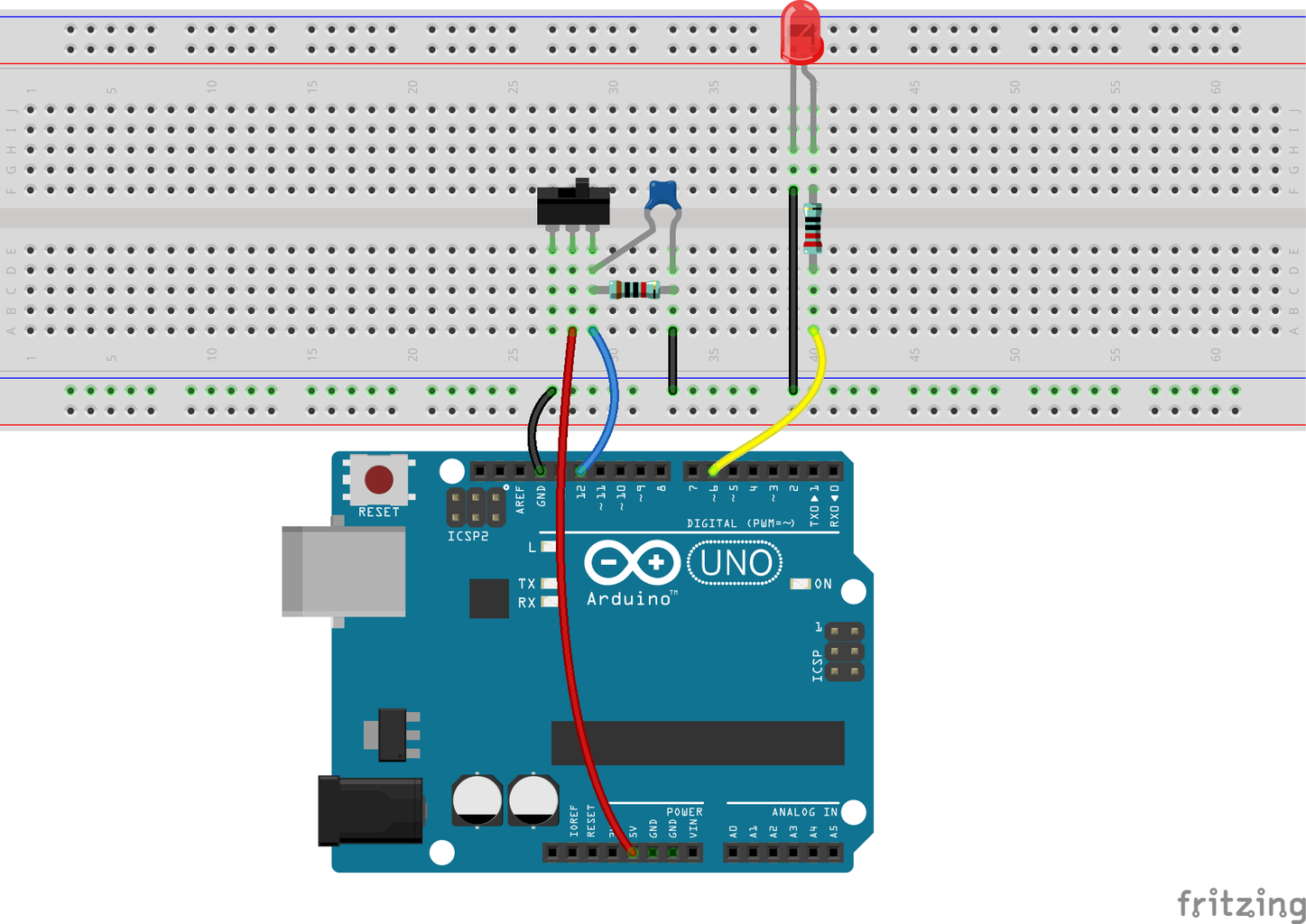 Slide Switch With Arduino Uno R3 7 Steps Instructables