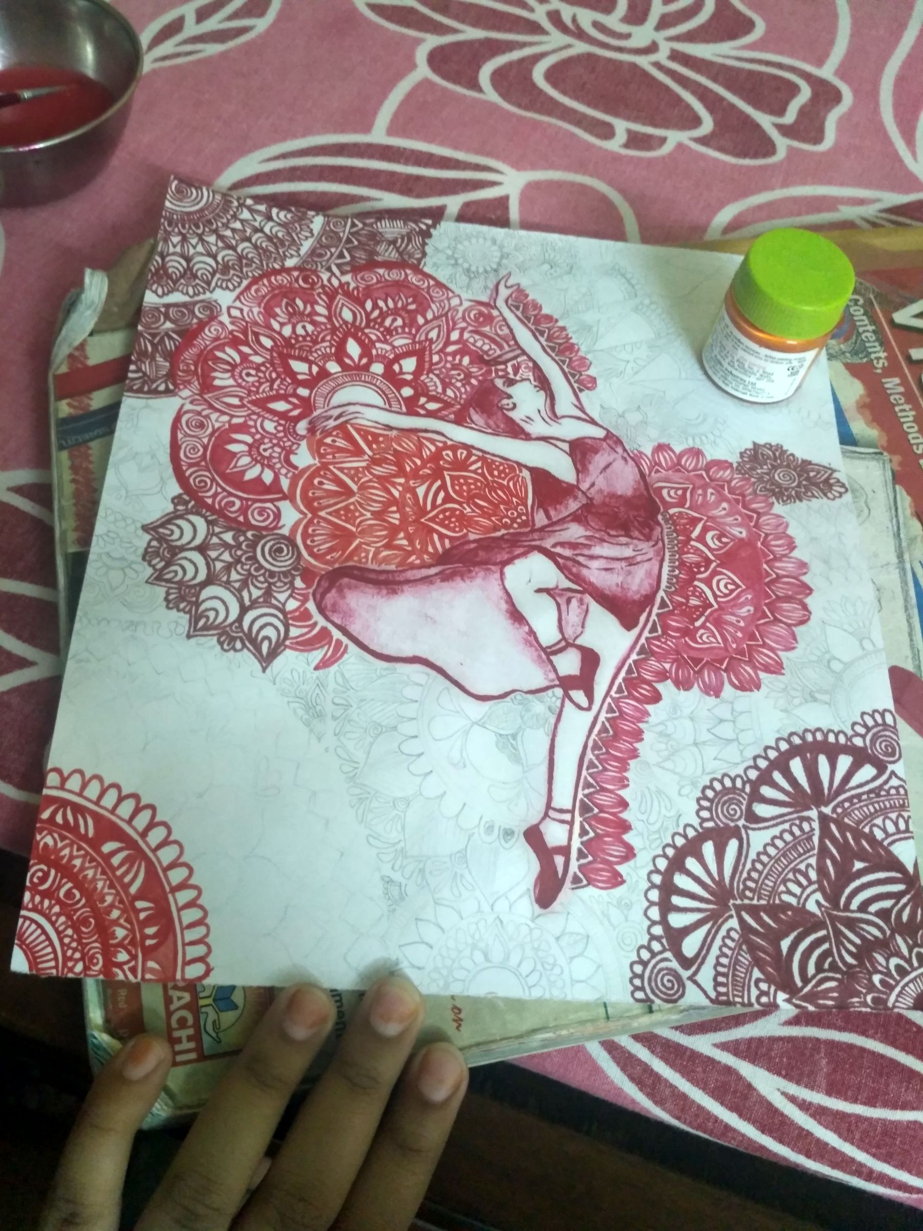 Zentangle Ballerina Art - in Shades of Red : 5 Steps - Instructables