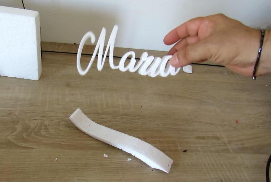 Foam Styrofoam Name Sign Maria With Costycnc Foam Cutter And Program 16 Steps Instructables
