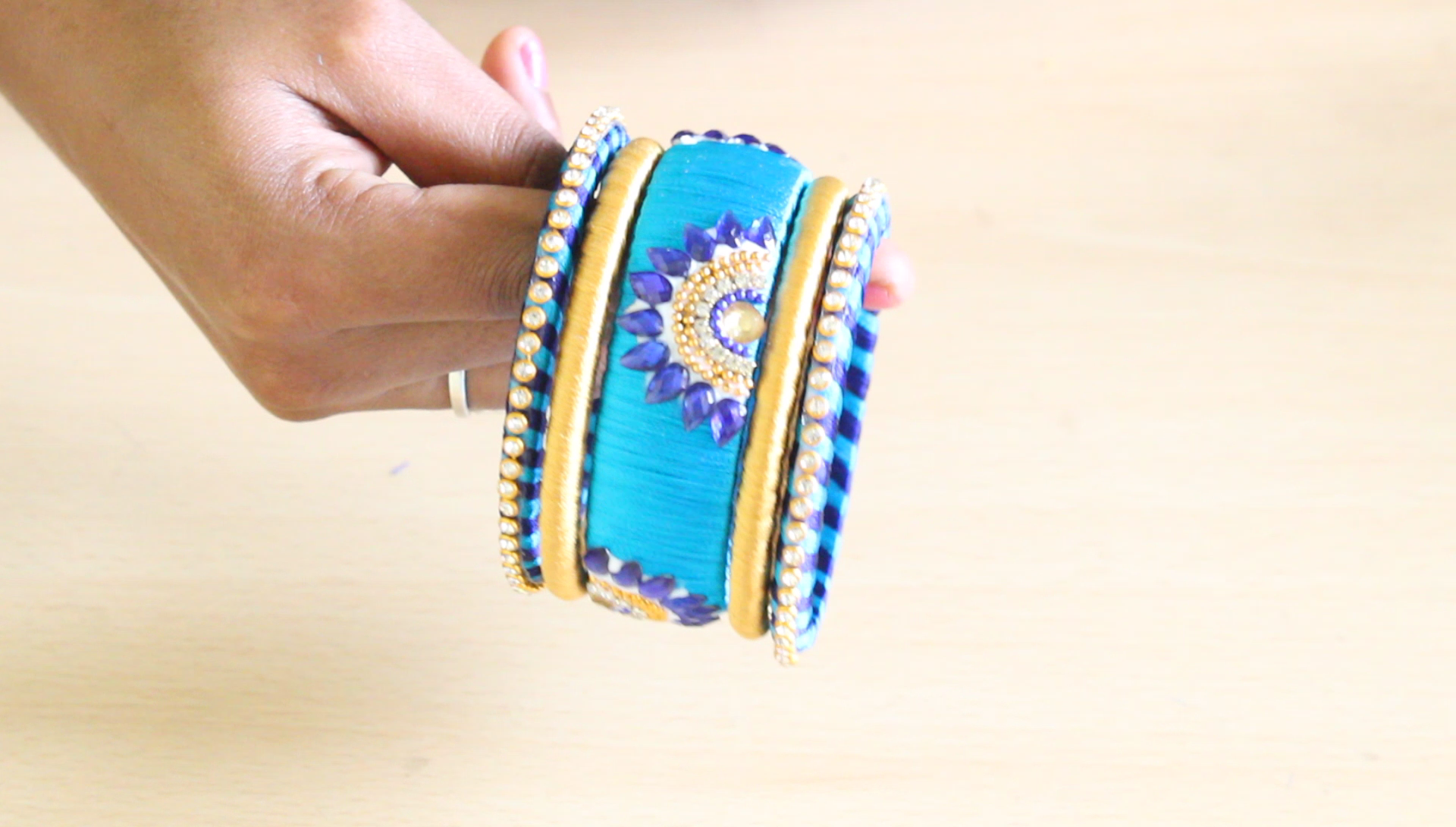 How to Make Fancy Party Wear Silk Thread Bangles Set at Home : 14 Steps ...