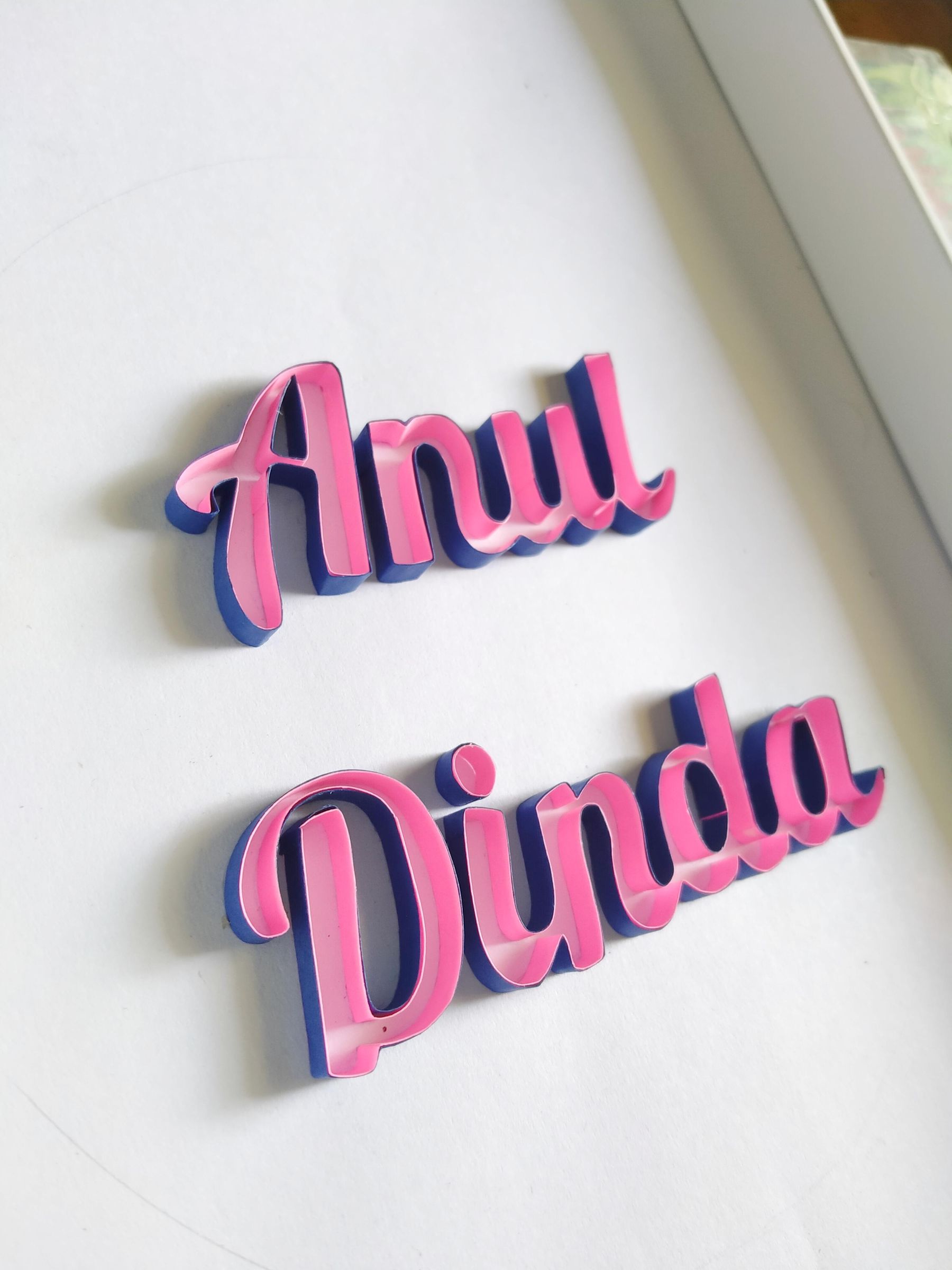 Paper Quilling Typography | Dual Colors Outline : 5 Steps (with ...