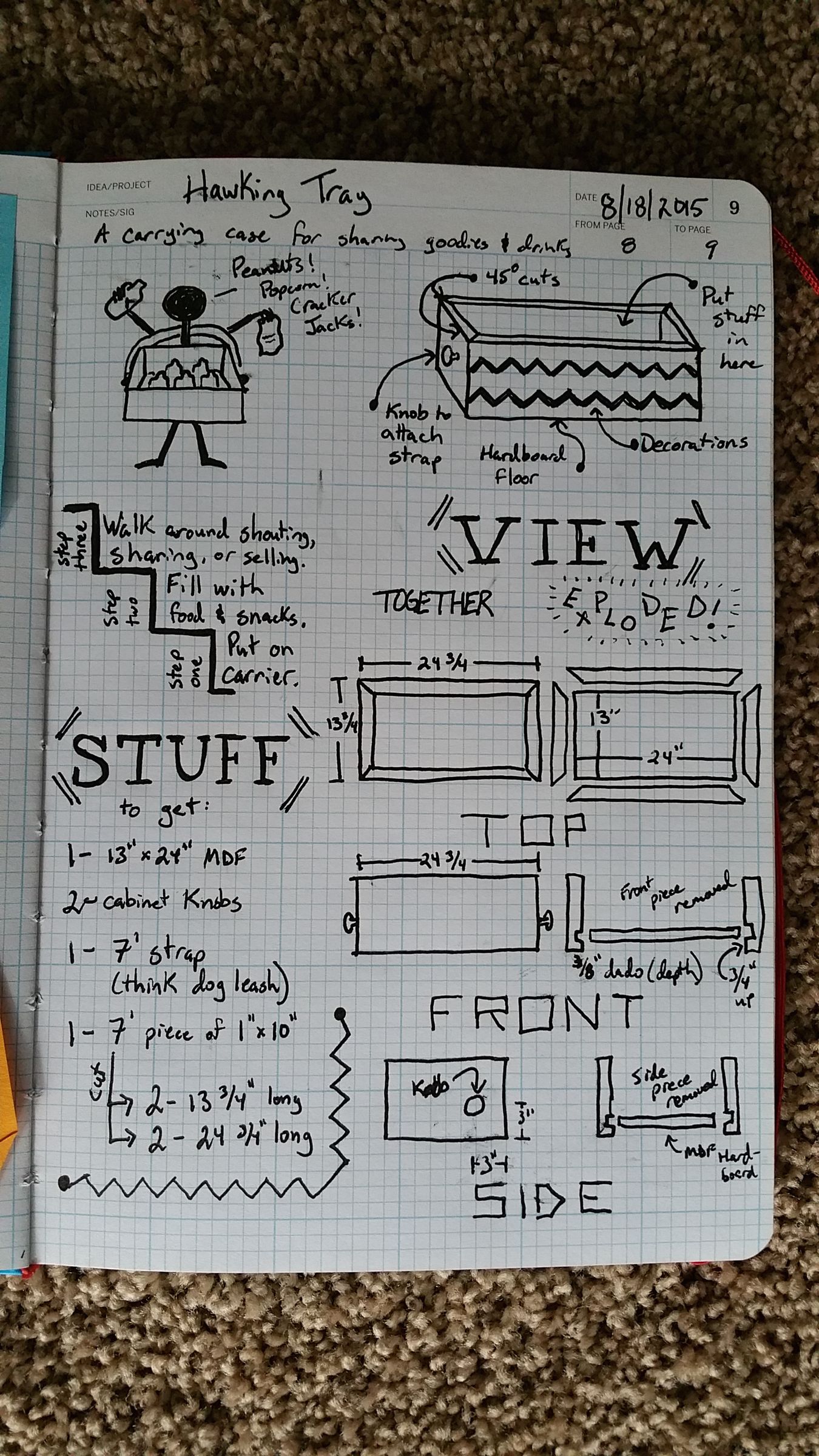 Concession Hawking Tray : 7 Steps (with Pictures) - Instructables