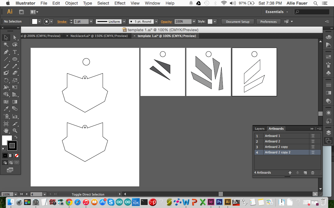 Laser Cut Necklaces From Recycled Laminate Samples : 11 Steps (with ...