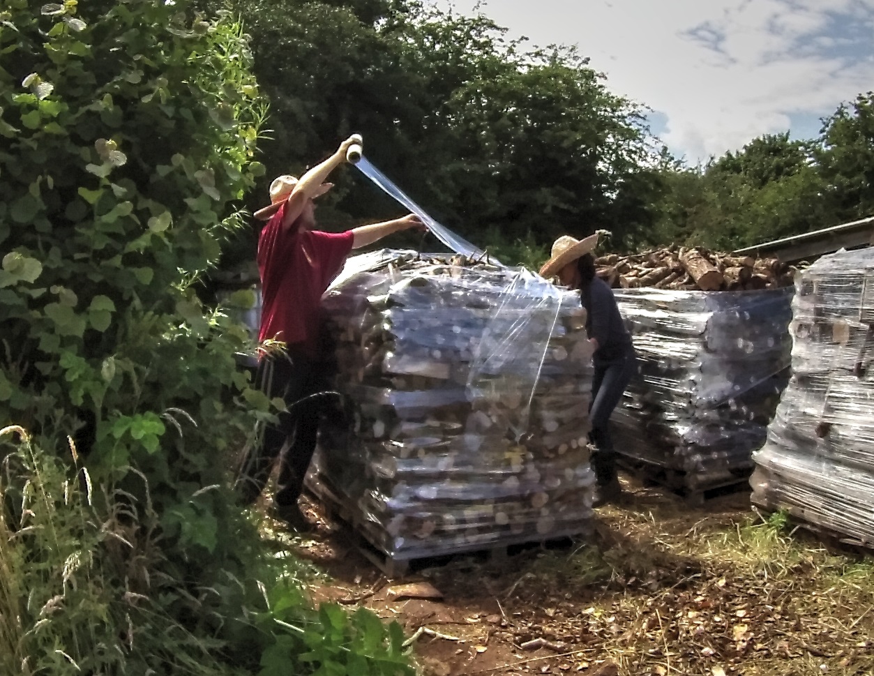 How to Stack and Ventilate Firewood With Pallet Wrap : 18 Steps (with ...