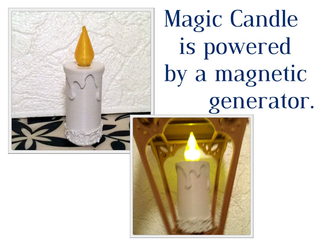 Magic Candle With a Kinetic Electric Generator (Fusion 360) : 4 Steps ...