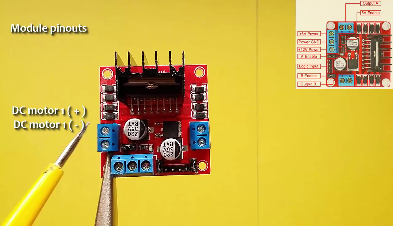 Arduino - DC Motor Control and PWM Signal With L298N H-bridge : 5 Steps ...