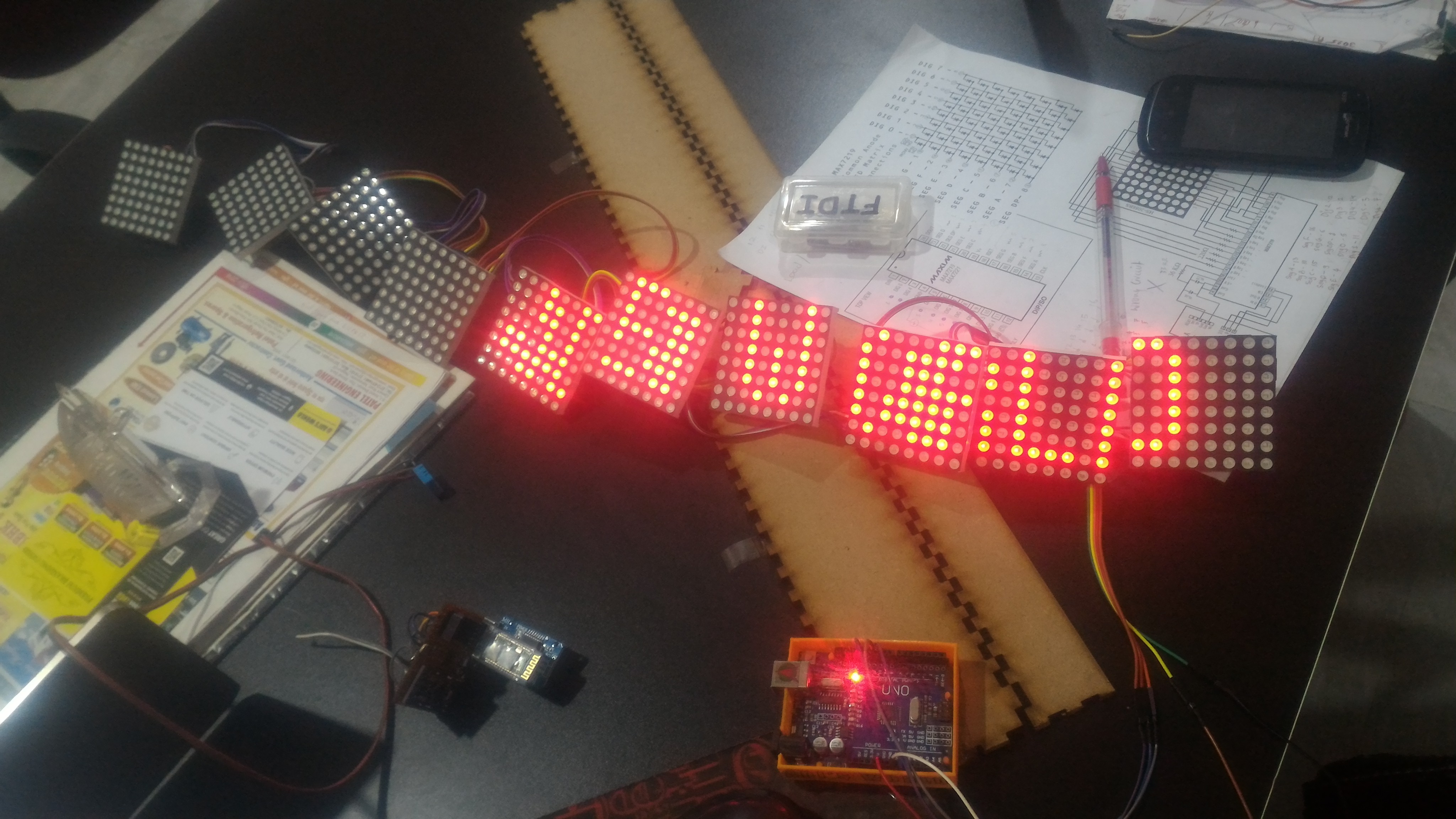 Scrolling Text on a 8x8 LED Matrix Using an Arduino UNO : 5 Steps (with ...