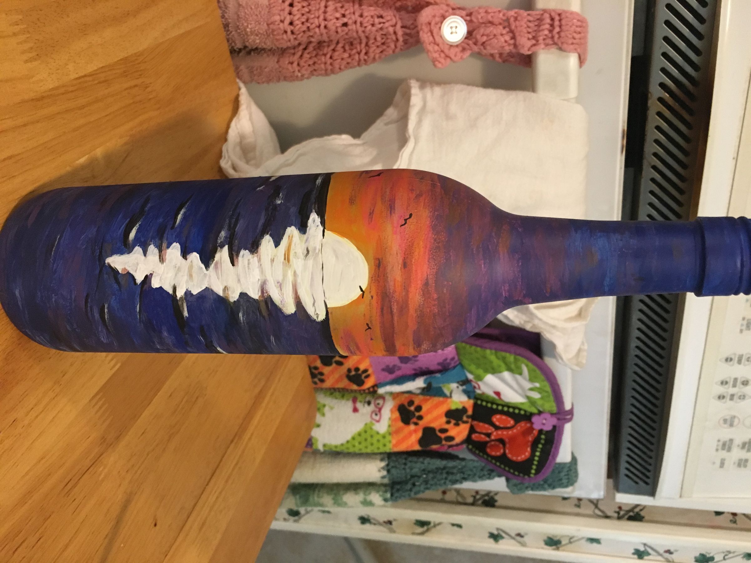 Painting Wine Bottles With Acrylic Paint