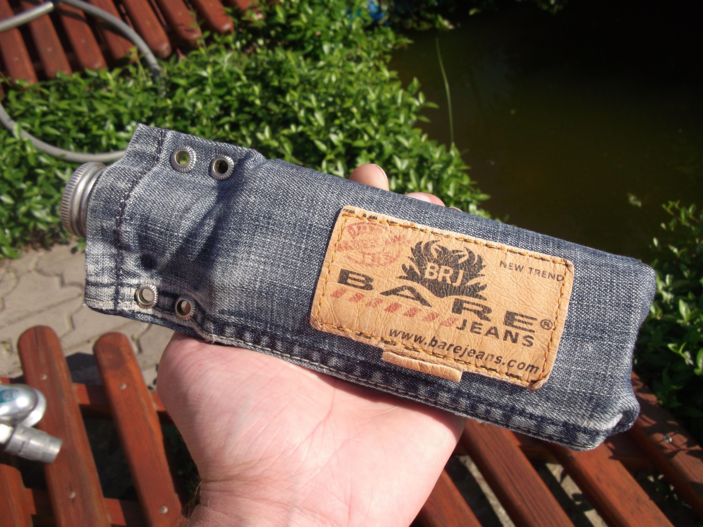 How to Make a Flask From Old Jeans and a Bottle : 21 Steps (with ...