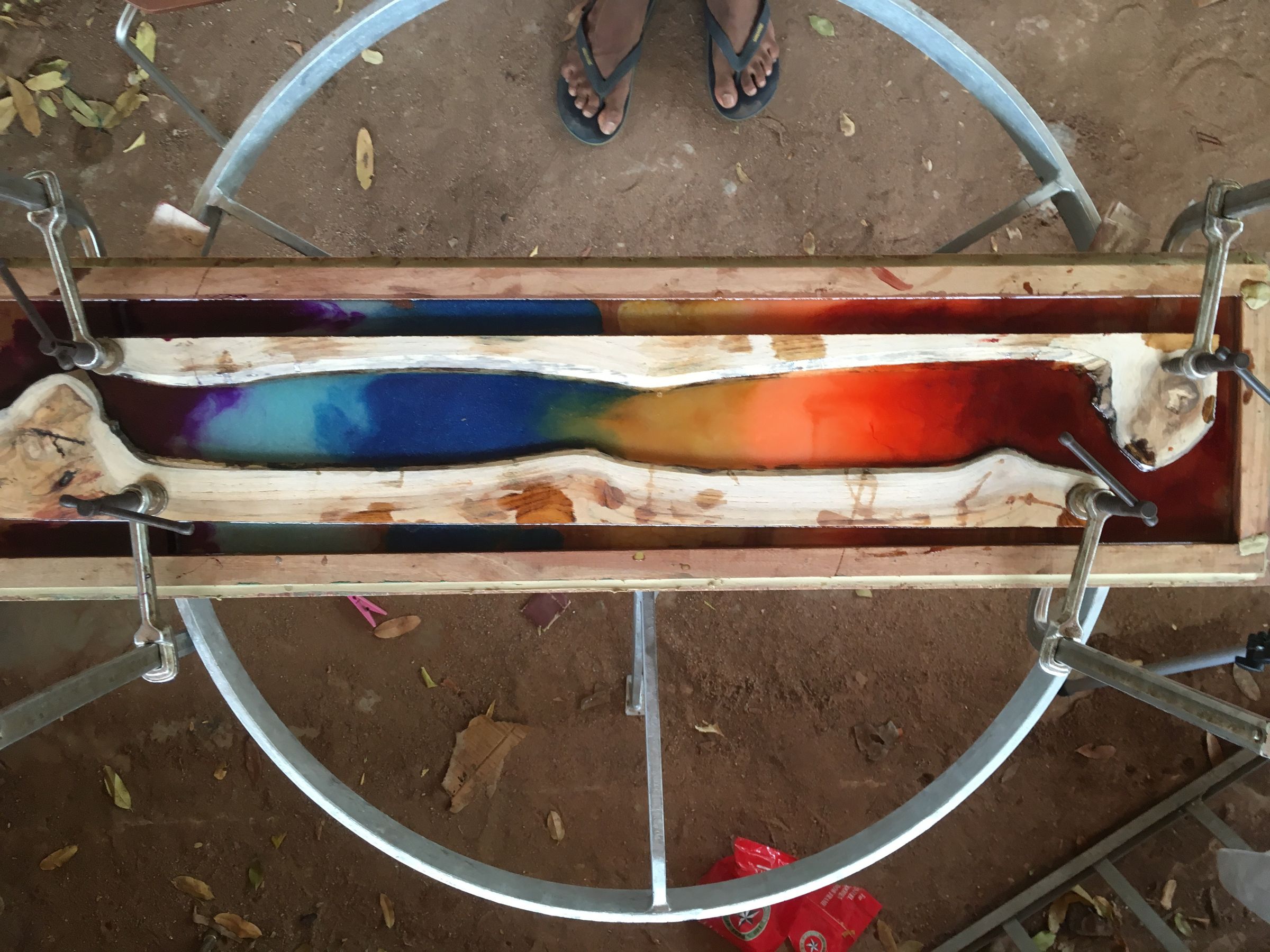 Rainbow Glow in the Dark Longboard Made With Wood and Epoxy : 11 Steps ...