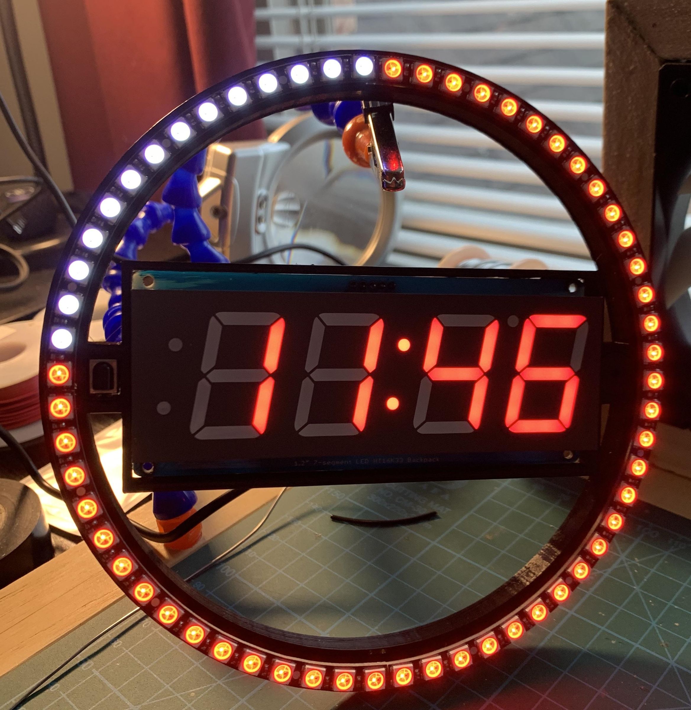 7-Segment NeoPixel Clock With Countdown Timer : 8 Steps (with Pictures ...
