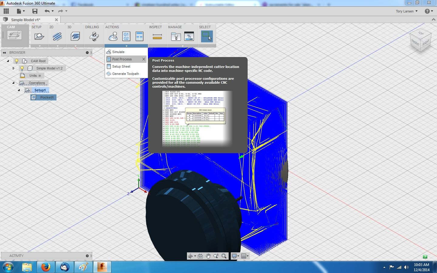 Creating a Simple 3D Model on Fusion 360 and Creating a Toolpath ...