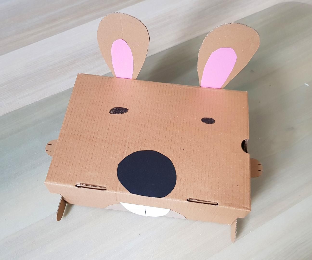 Shoebox Easter Bunny (breakfast / Gift Package) : 5 Steps (with ...