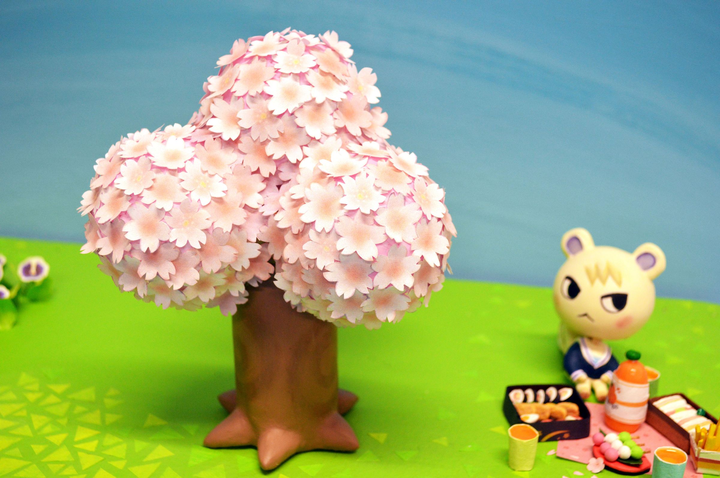 Small Animal Crossing Cherry Blossom Tree With Air Dry Clay : 8 Steps ...