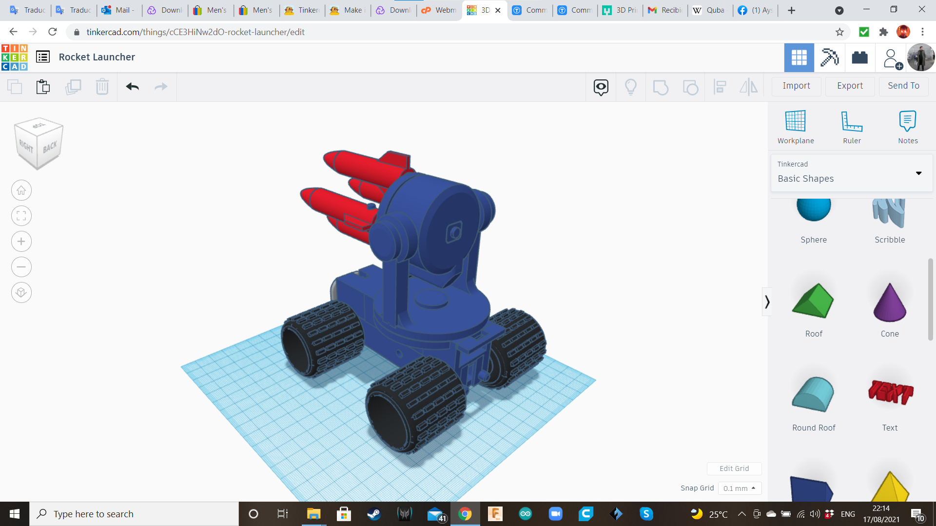 Tinkercad Robotics for School: Rocket Launching Mini-bot : 32 Steps ...