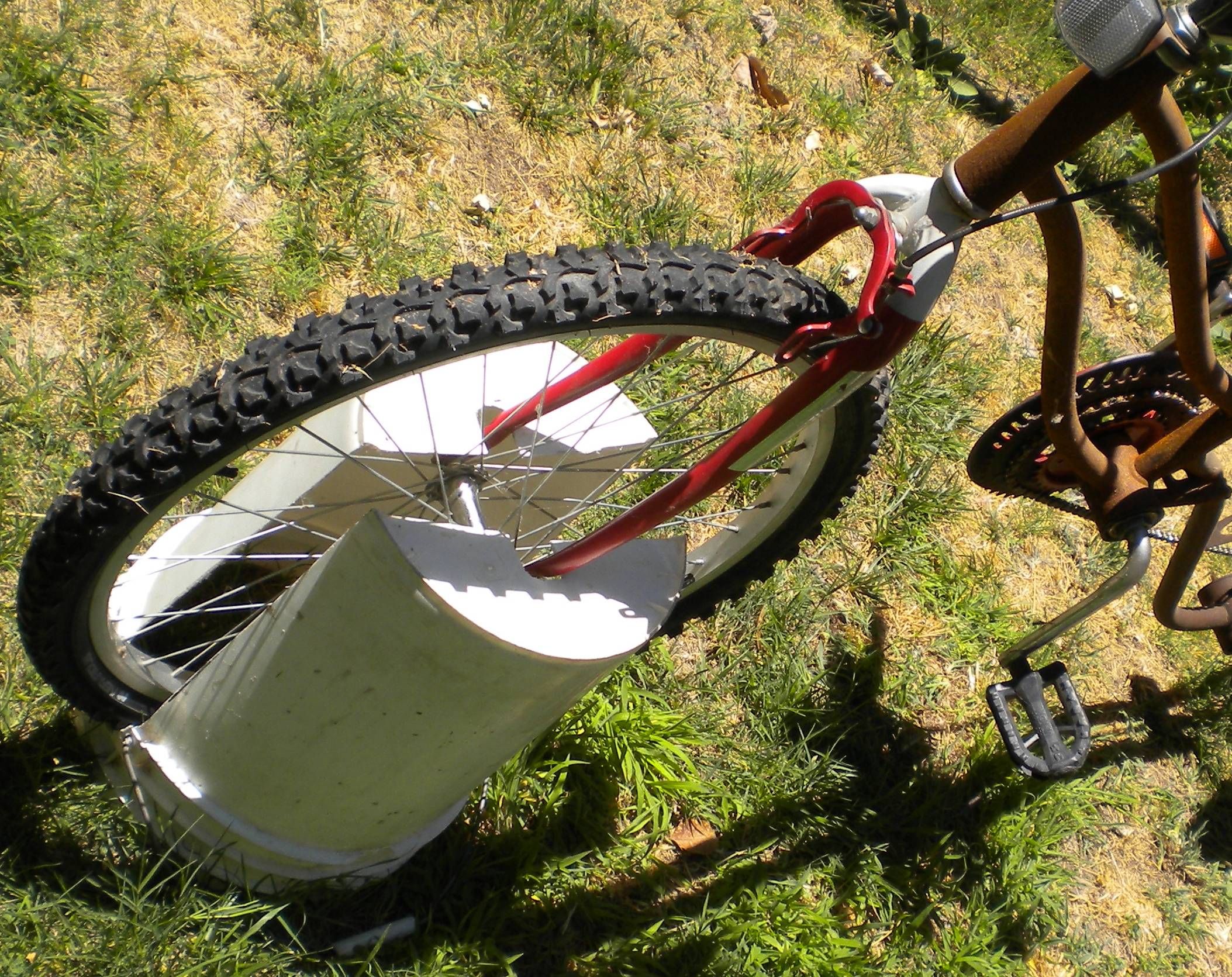 "BIKE BUCKET" - Bicycle Stand - Portable, Cheap, Lightweight : 3 Steps ...